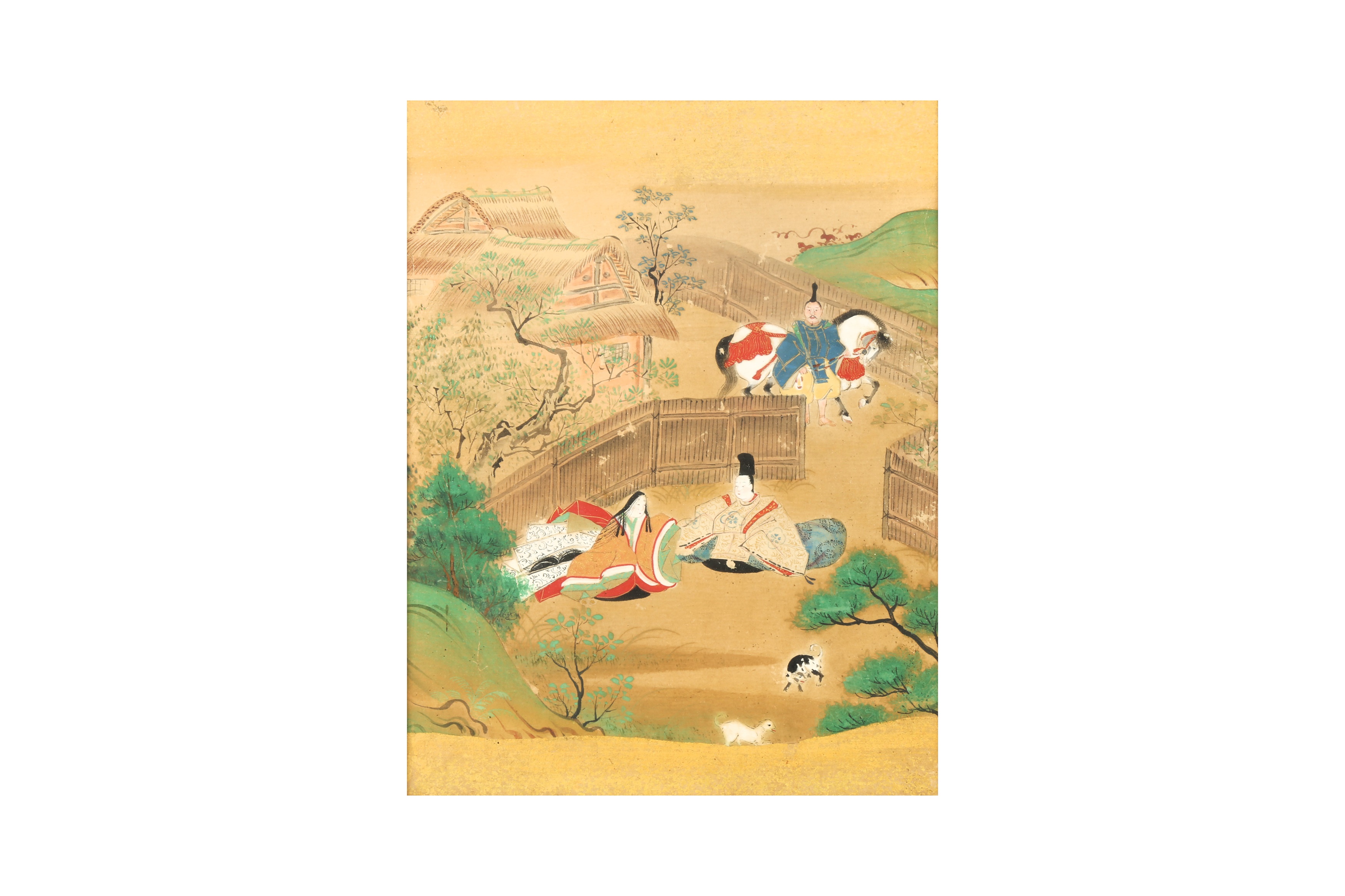 Lot 1030 - THREE JAPANESE TOSA SCHOOL PAINTINGS