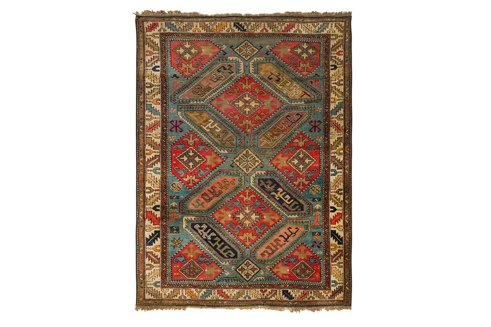 Lot 37 - AN ANTIQUE KAZAK RUG, SOUTH CAUCASUS