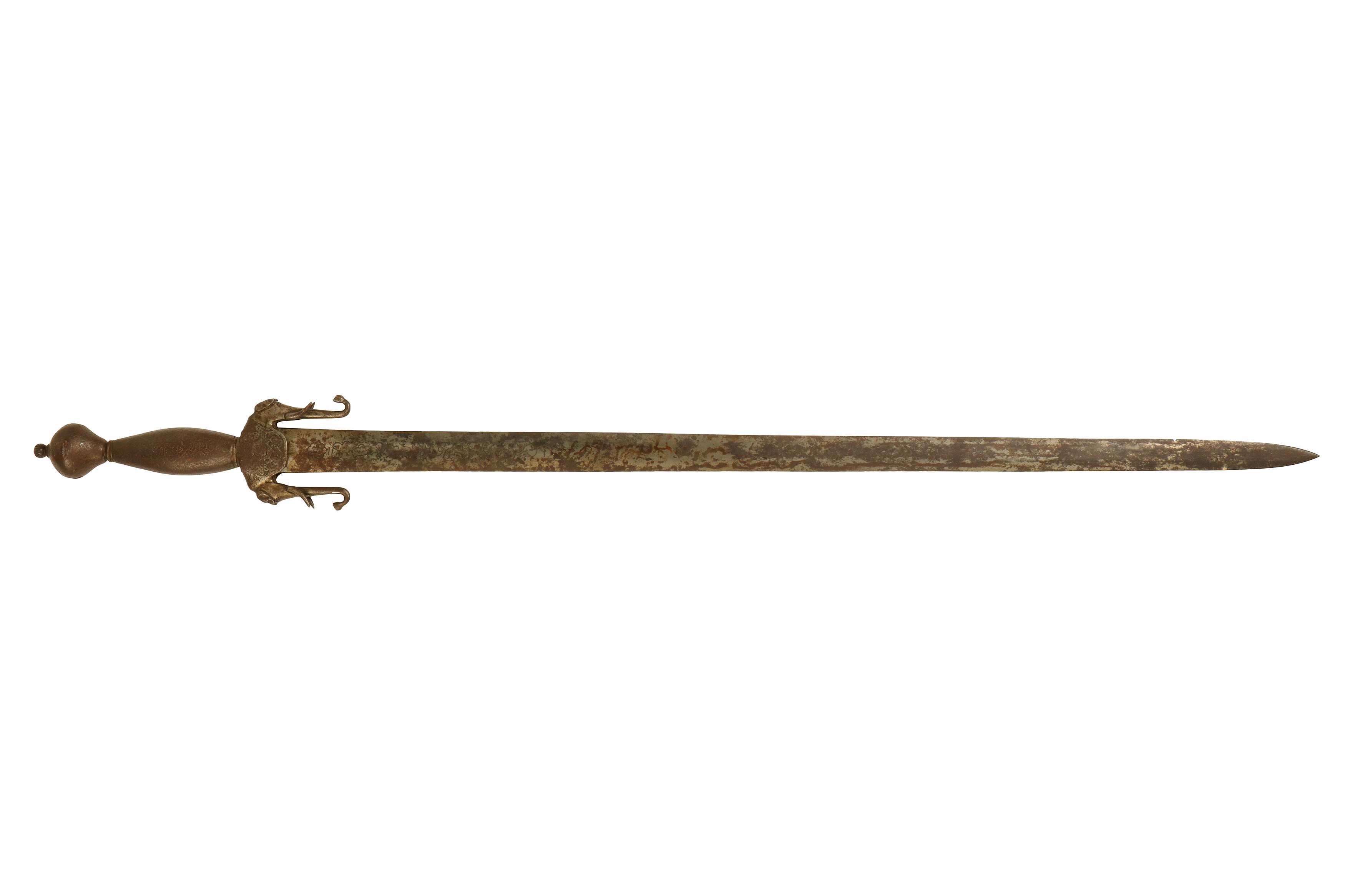 Lot 245 - A LONG NASRID-REVIVAL SWORD WITH