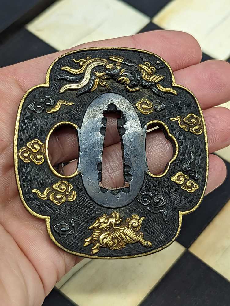 Lot 1017 - TWO JAPANESE SHAKUDO TSUBA AND A KOZUKA