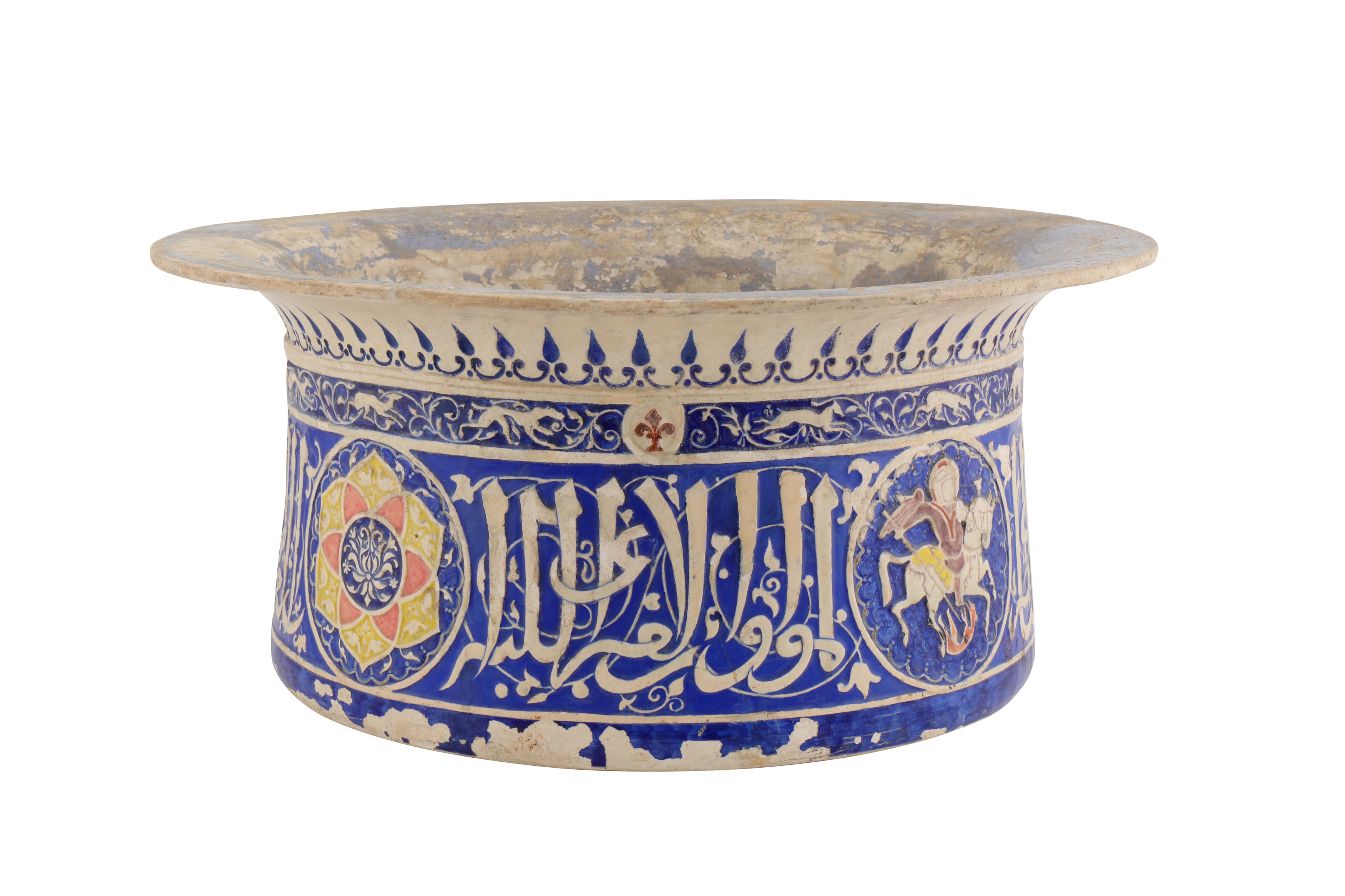 Lot 288 - A LARGE POLYCHROME-PAINTED MAMLUK-REVIVAL