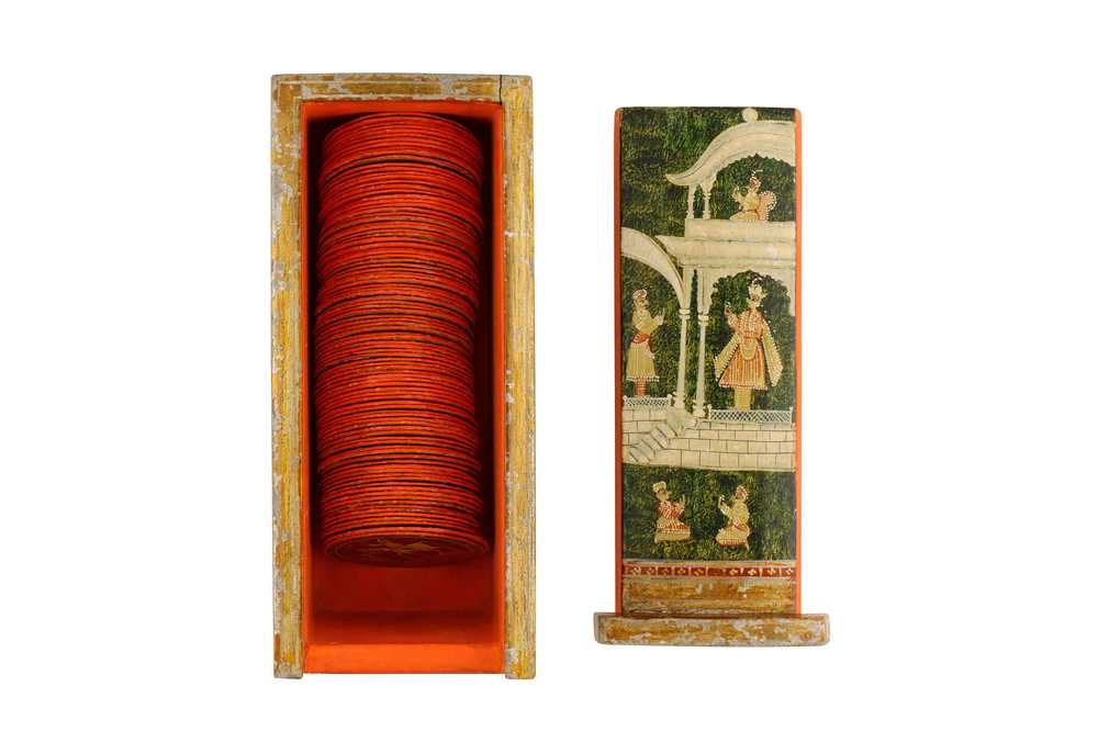 Lot 507 - A SET OF POLYCHROME-PAINTED AND LACQUERED