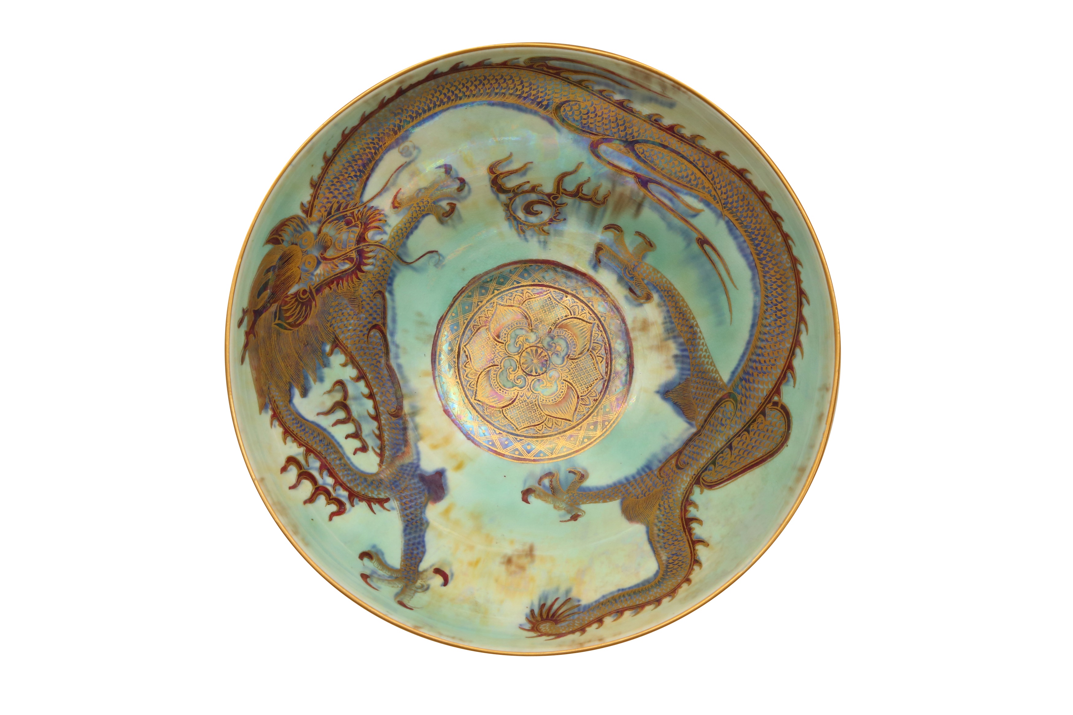 Lot 3 - A WEDGWOOD DRAGON LUSTRE BOWL