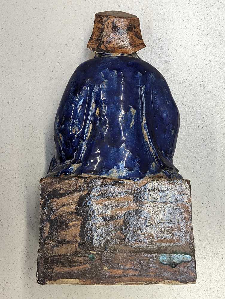 Lot 84 - A LARGE CHINESE SHIWAN POTTERY FIGURE OF AN