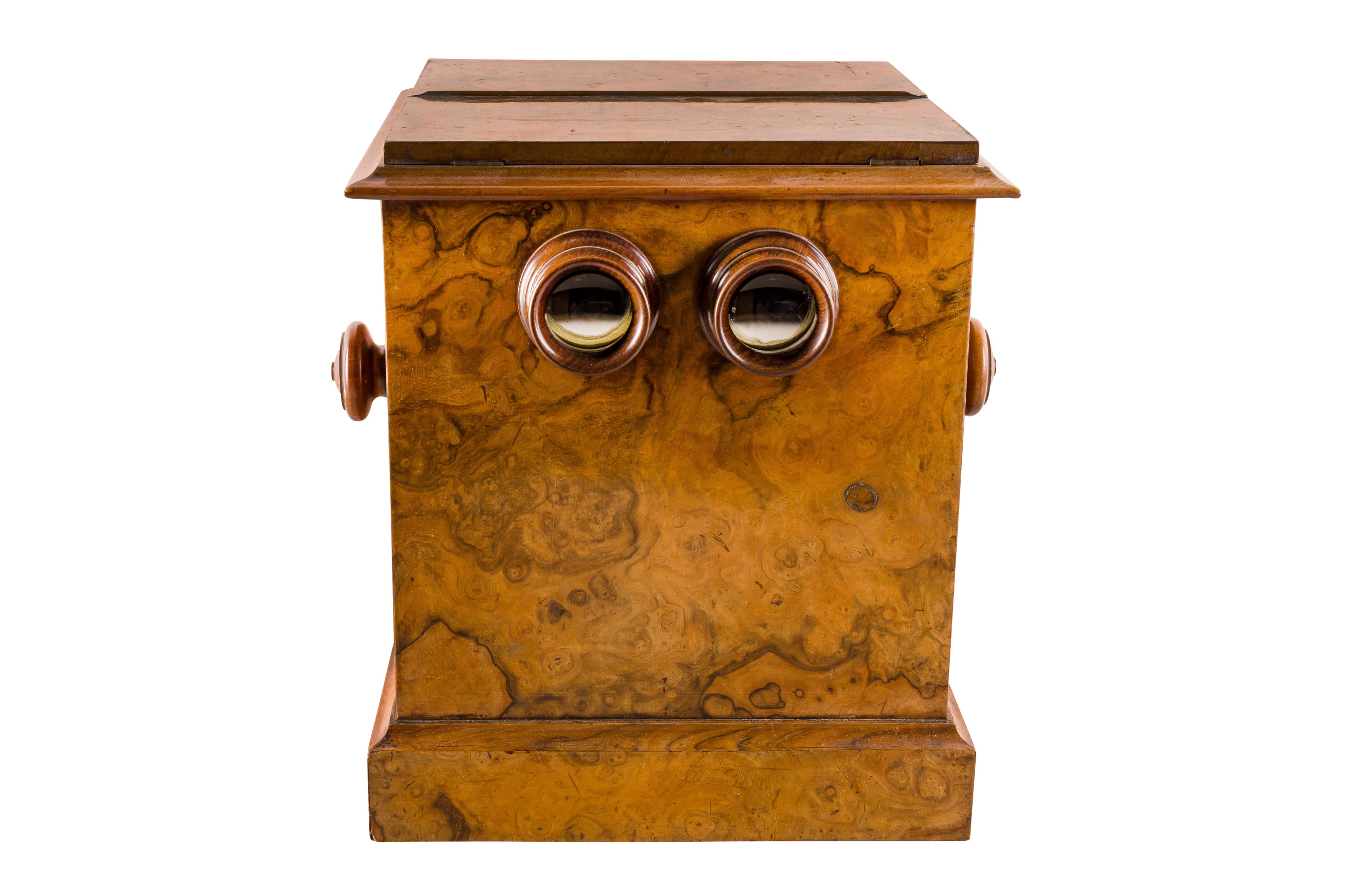 Lot 12 - A Victorian Burr Walnut Tabletop Stereoscope