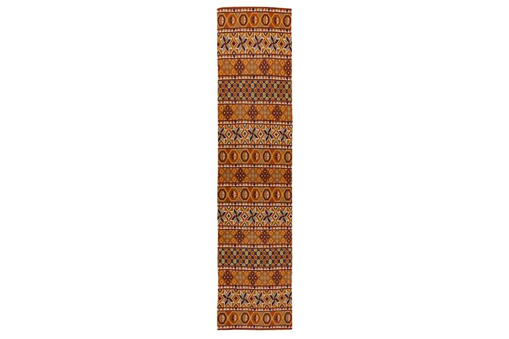 Lot 438 - A FINE SCANDINAVIAN FLAT WEAVE RUNNER,