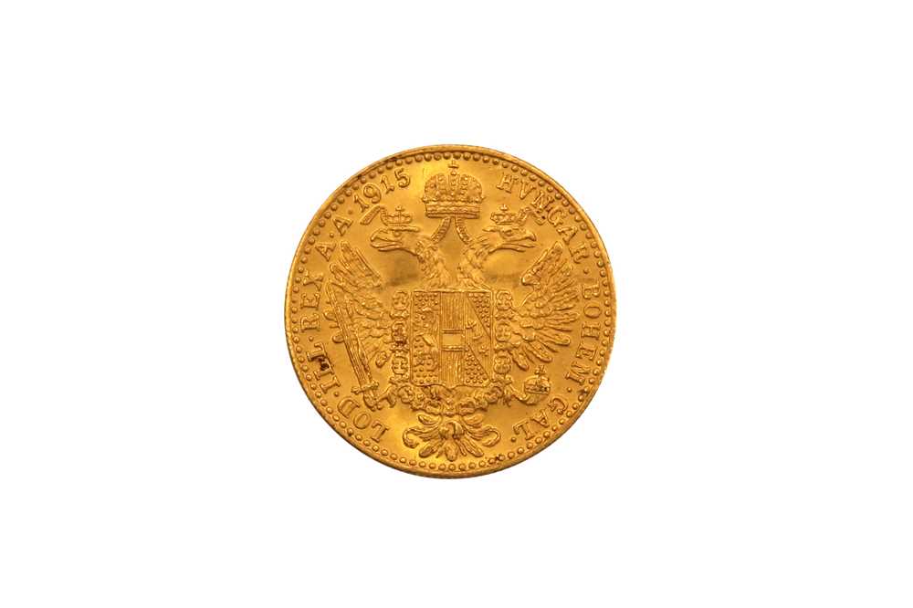 Lot 124 - AN AUSTRIAN DUCAT DATED 1915