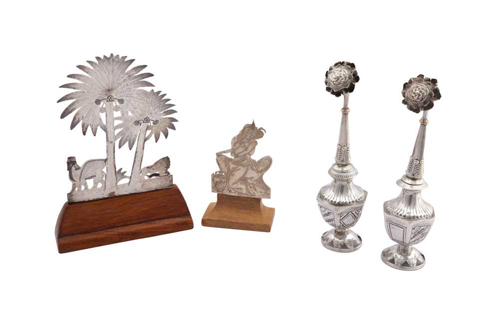 Lot 50 - A MID – 20TH CENTURY IRAQI SILVER AND NIELLO