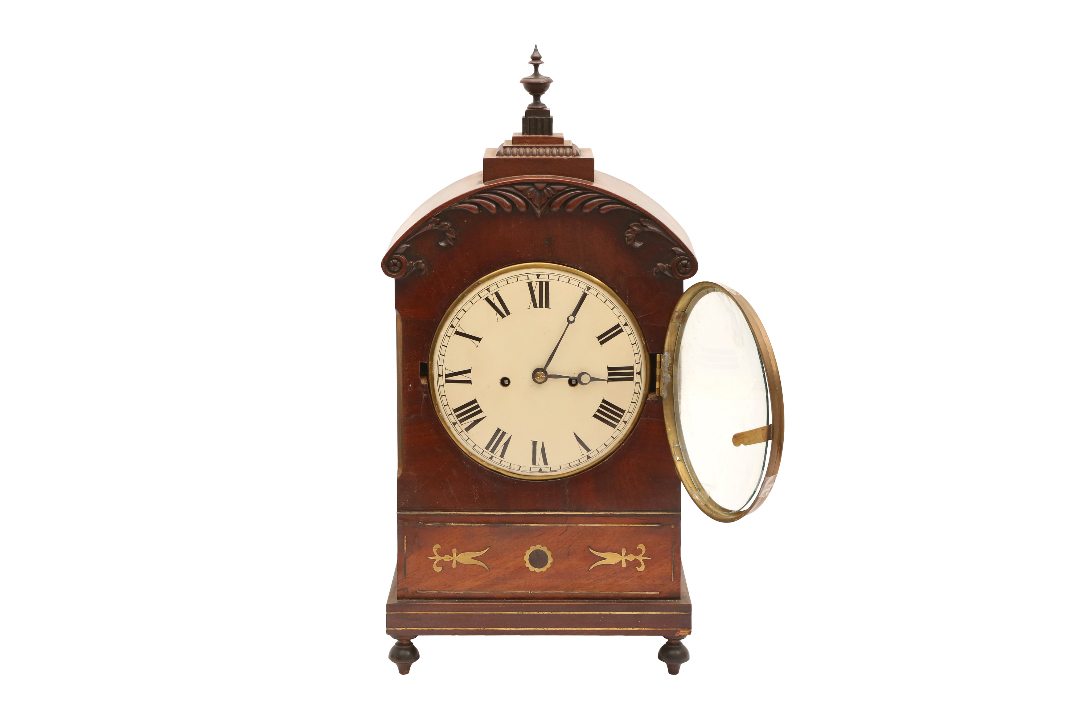 Lot 150 - A REGENCY BRACKET CLOCK