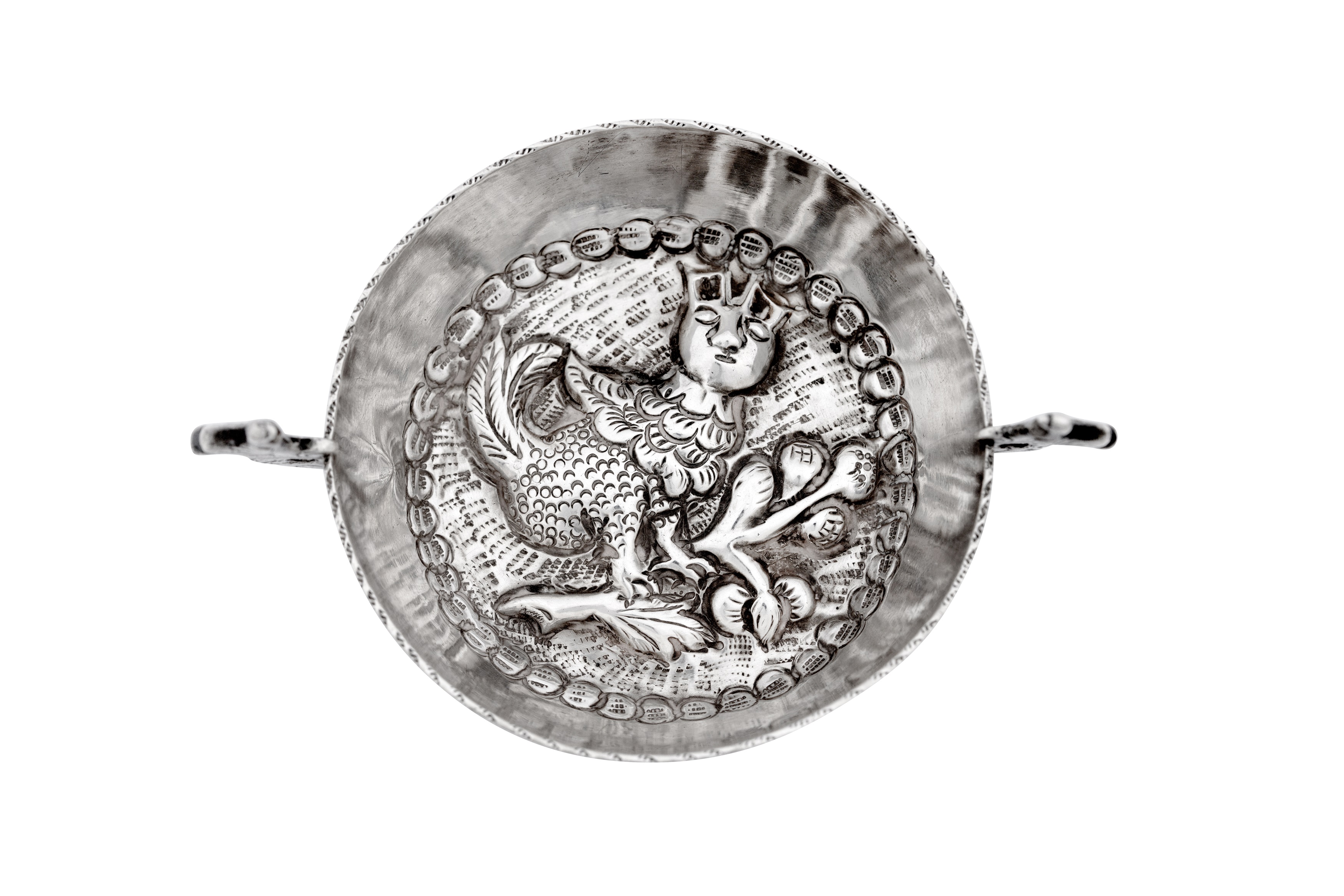 Lot 415 - TWO REPOUSSÉ SILVER VESSELS