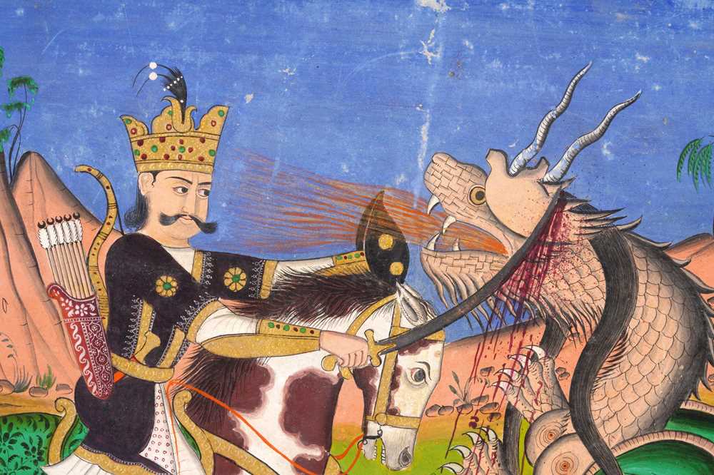Lot 245 - THE PERSIAN KING BAHRAM GUR SLAYING A DRAGON