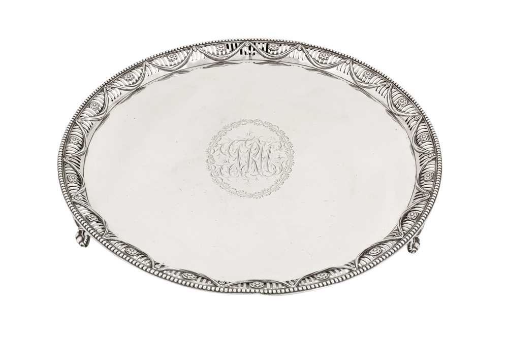 Lot 443 - A good George III sterling silver salver,
