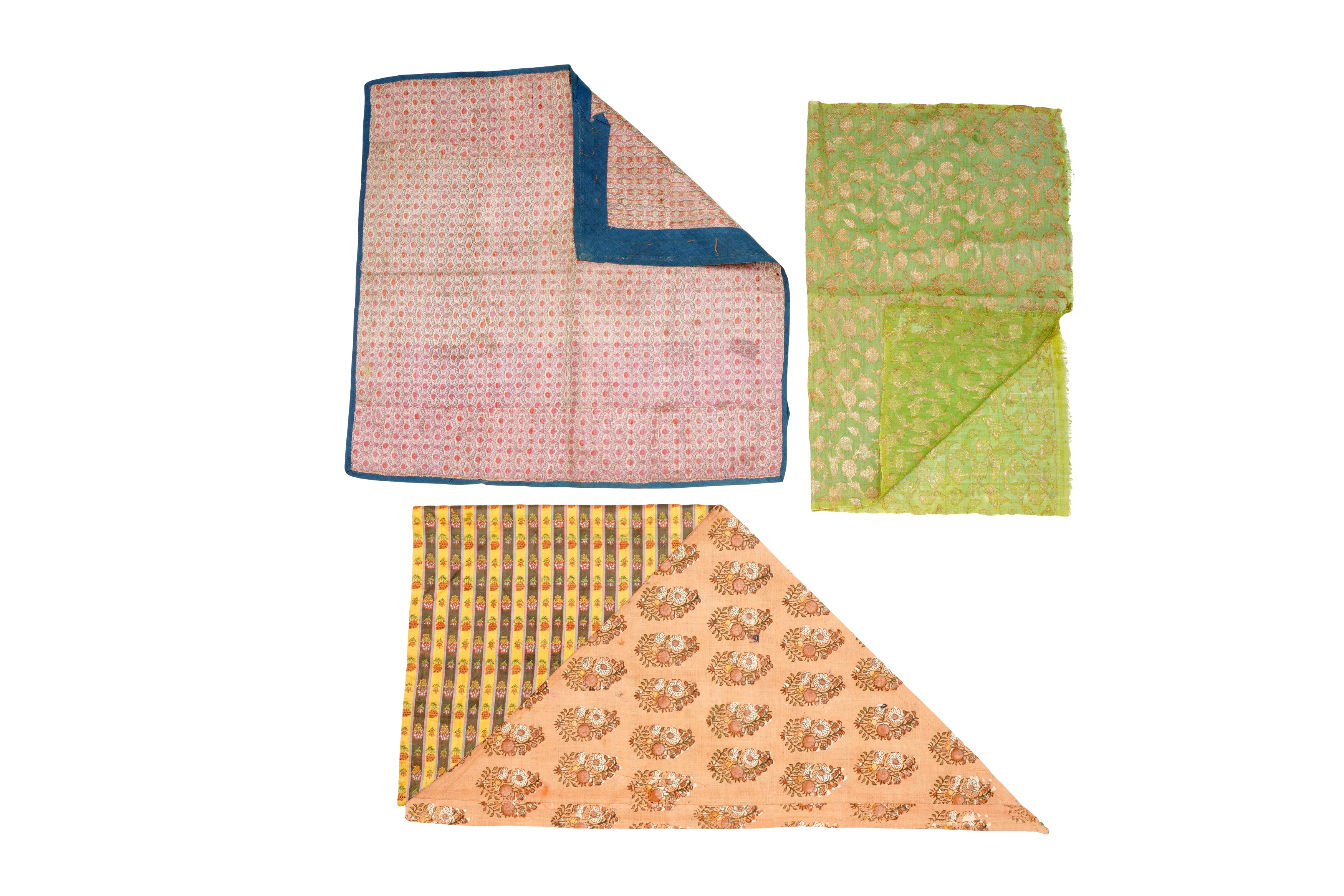 Lot 307 - SIXTEEN PERSIAN SILK COVERS AND FRAGMENTS