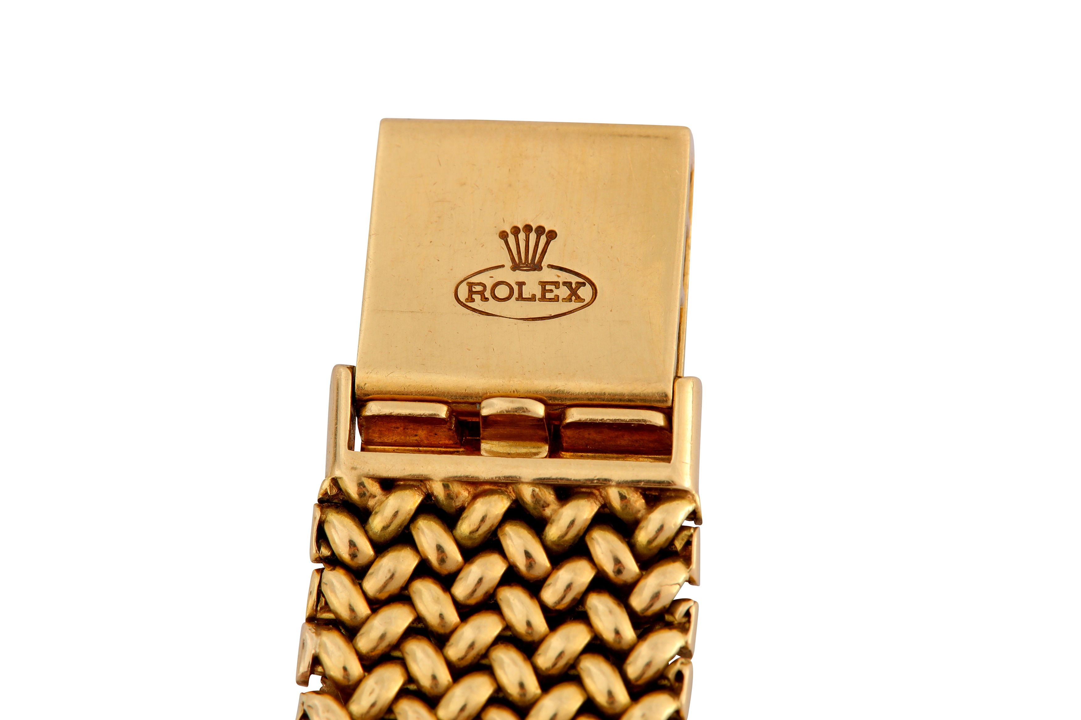 Lot 68 - A RARE 18K GOLD ROLEX BRACELET WATCH WITH