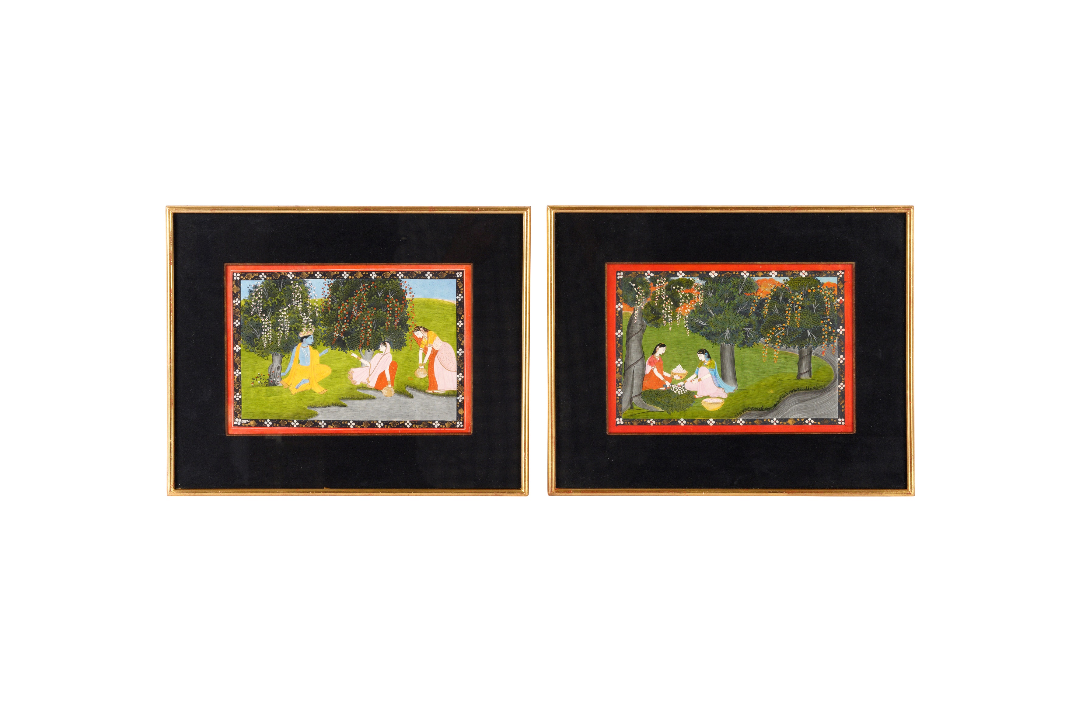 Lot 127 - EIGHT LOOSE ILLUSTRATIONS TO A BIHARI SATSAI