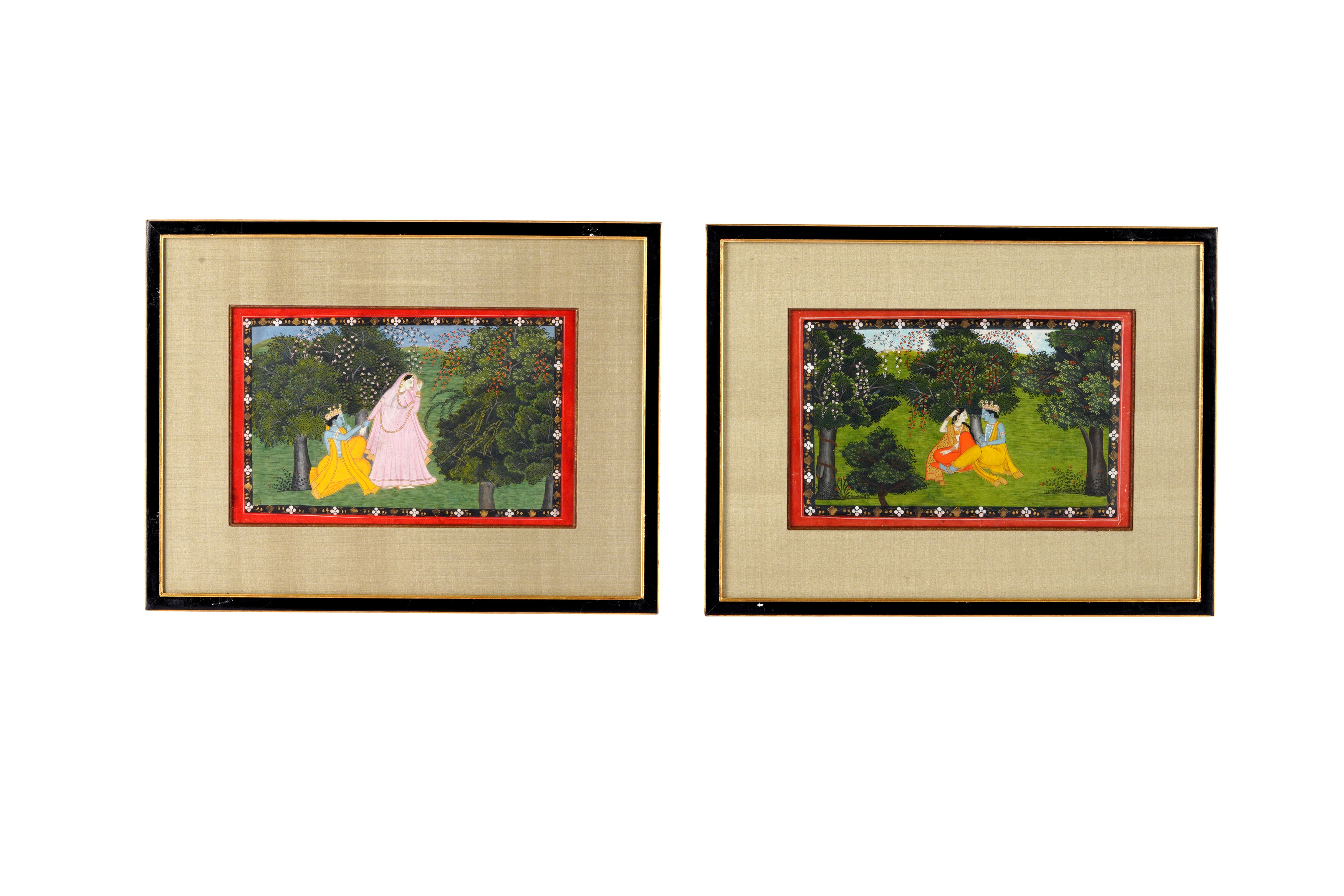 Lot 127 - EIGHT LOOSE ILLUSTRATIONS TO A BIHARI SATSAI