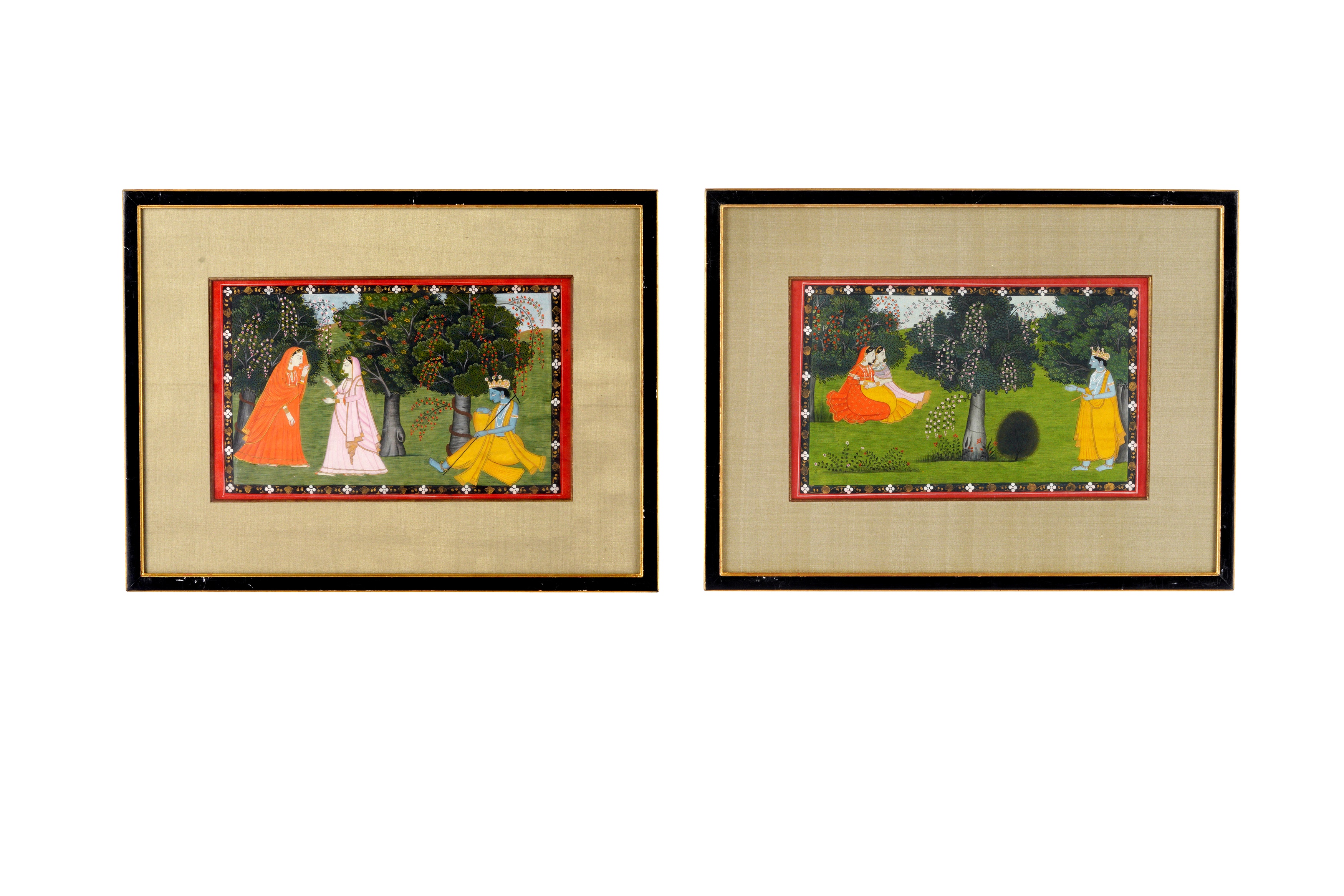 Lot 127 - EIGHT LOOSE ILLUSTRATIONS TO A BIHARI SATSAI