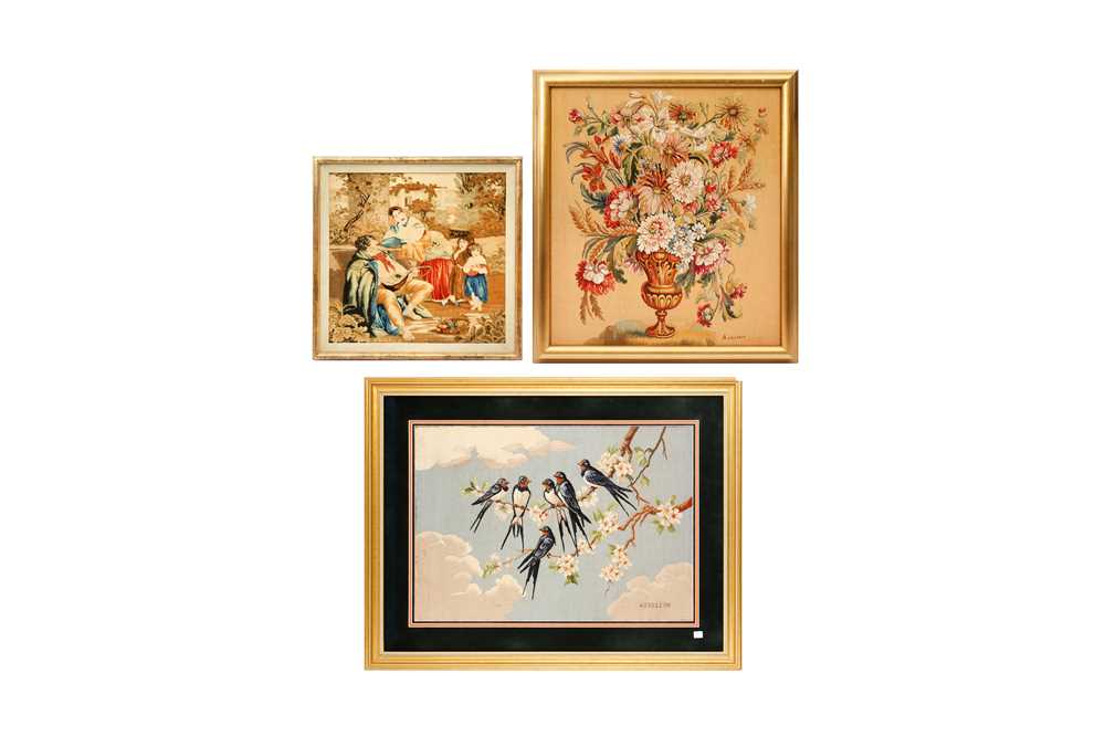 Lot 837 - THREE EUROPEAN TAPESTRIES
