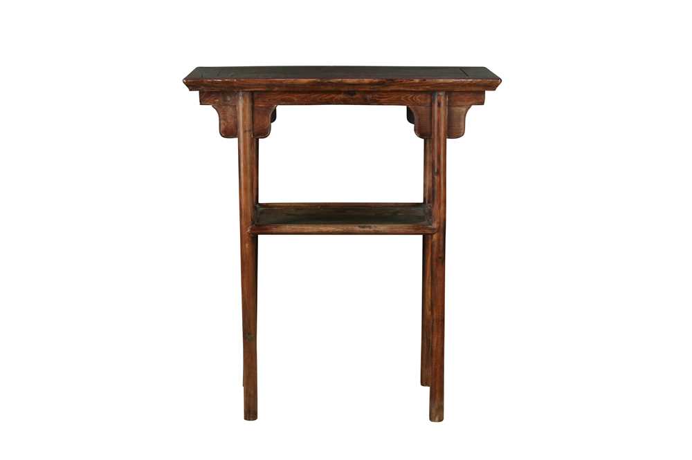 Lot 98 - A CHINESE ELMWOOD MING-STYLE SMALL TABLE