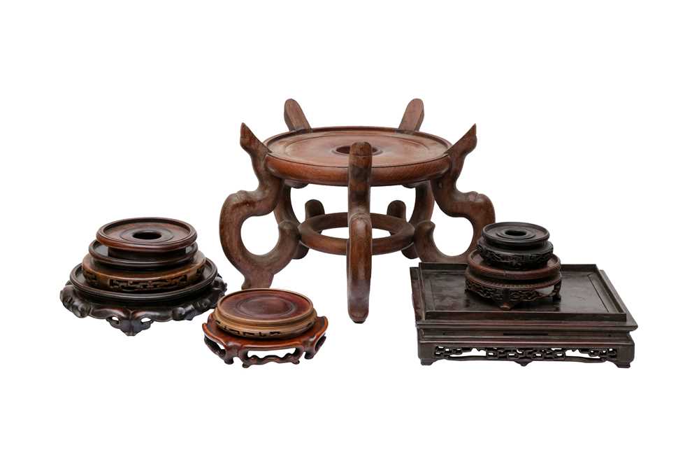 Lot 158 - TEN CHINESE WOOD STANDS