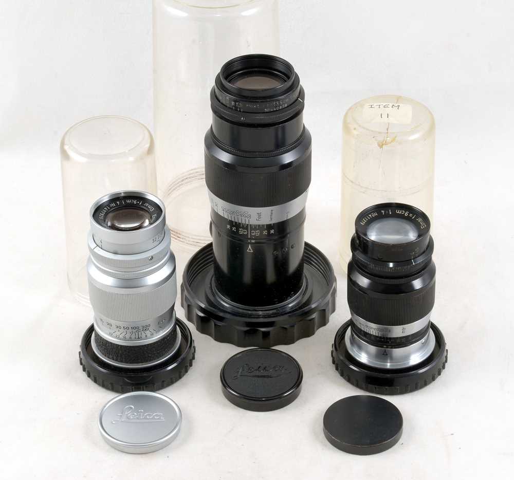 Lot 265 - Group of Three Leica Screw Mount Telephoto