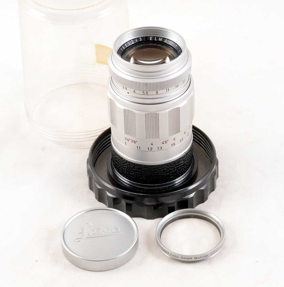 Lot 279 - Screw Mount Leitz Elmarit 90mm f2.8 Lens