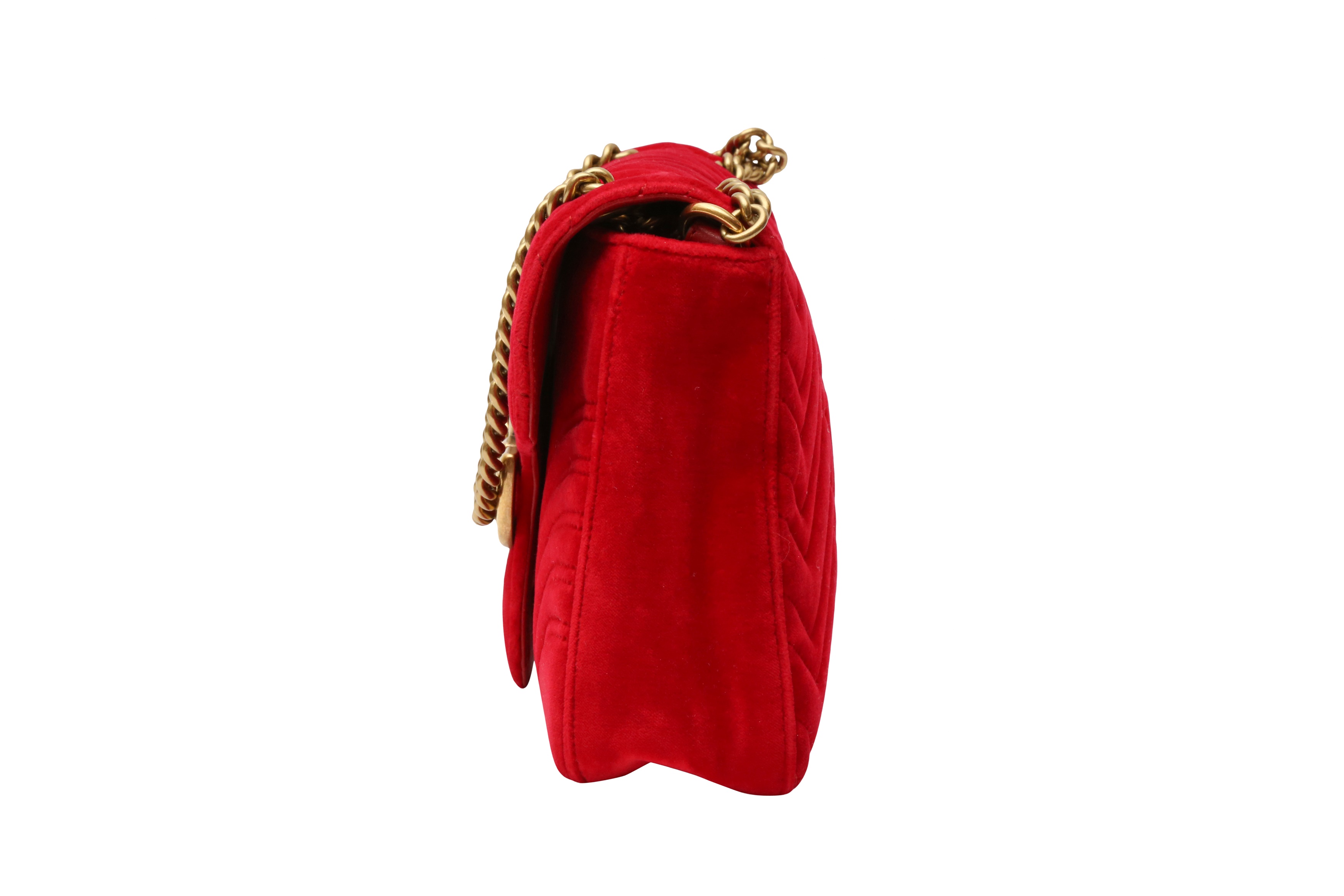 Lot 59 - Gucci Cherry Red GG Medium Marmont Matelassé