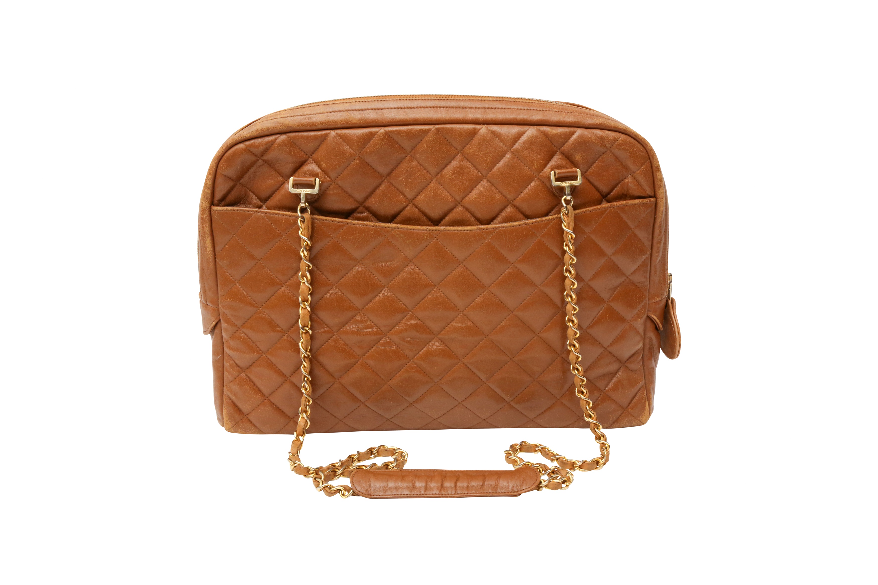 Lot 327 - Chanel Tan Large CC Camera Bag