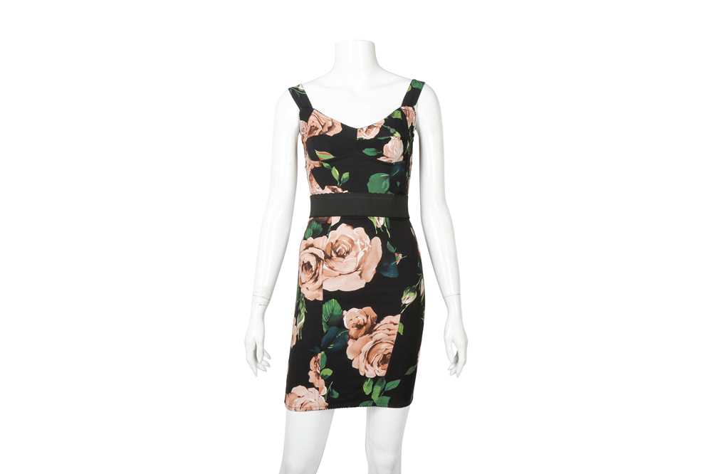 Lot 544 Dolce And Gabbana Black Floral Corset Dress