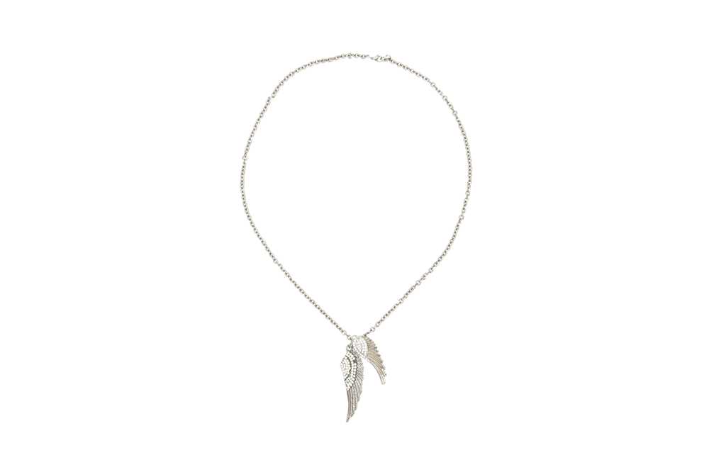 Lot 481 - Fendi Crystal Double Angel Wing Pendant