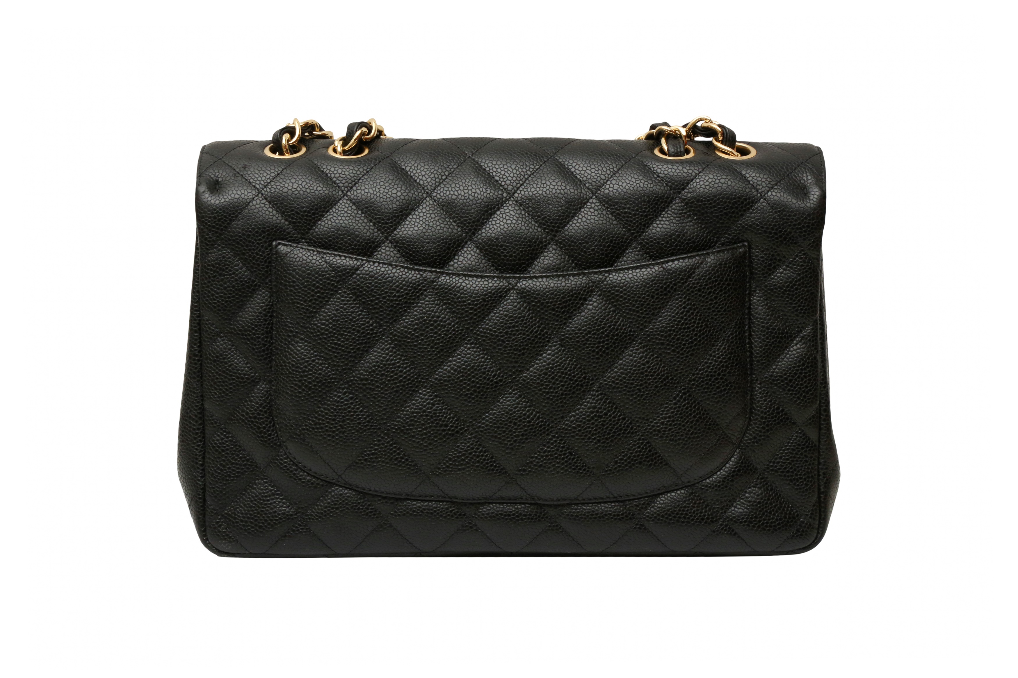 Lot 442 - Chanel Black Jumbo Classic Single Flap Bag