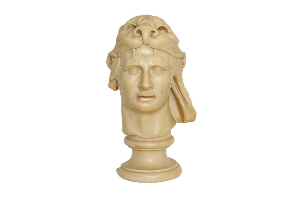 Lot 529 - AFTER THE ANTIQUE, A CAST RESIN BUST OF