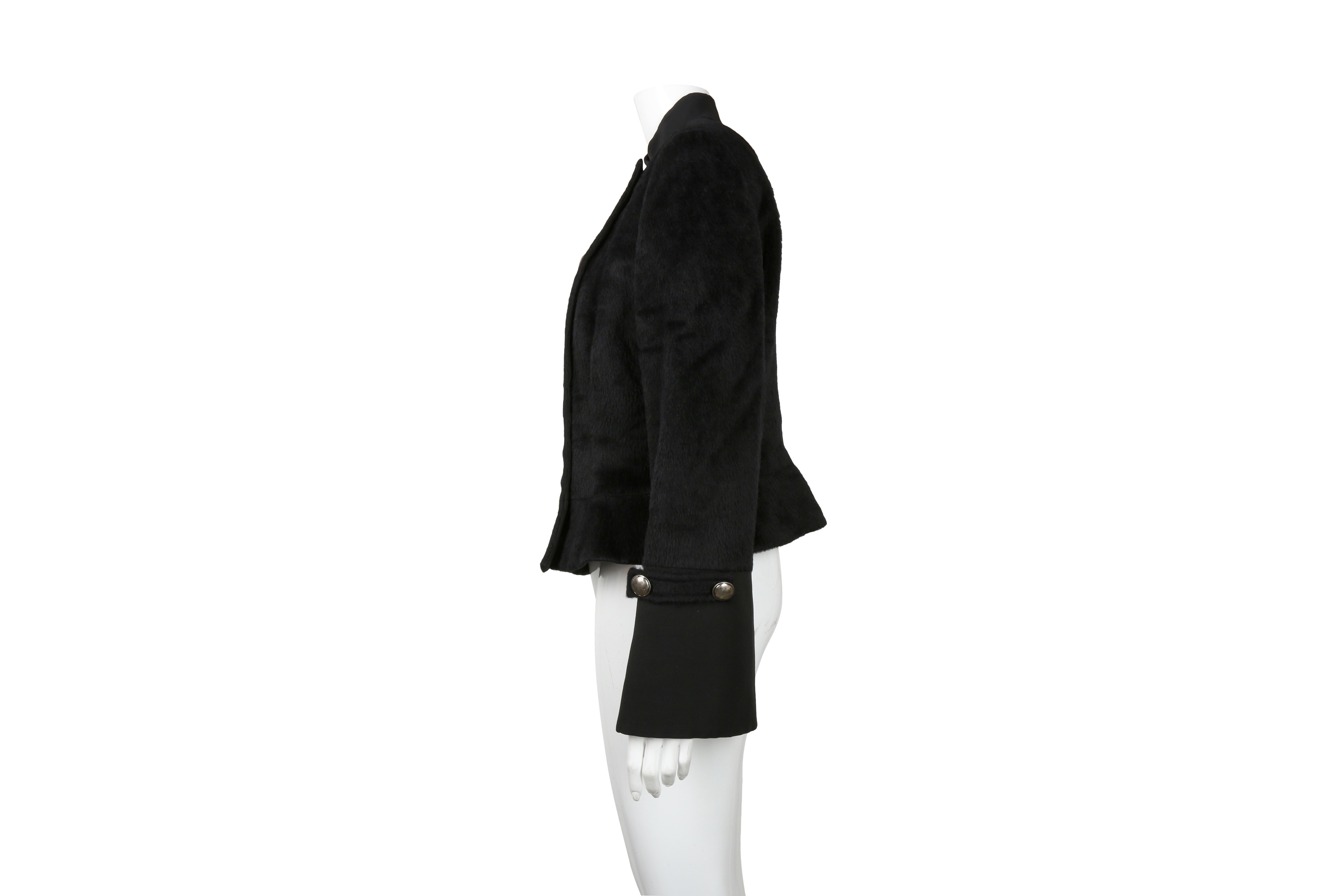 Lot 512 - Giorgio Armani Black Alpaca Military Jacket