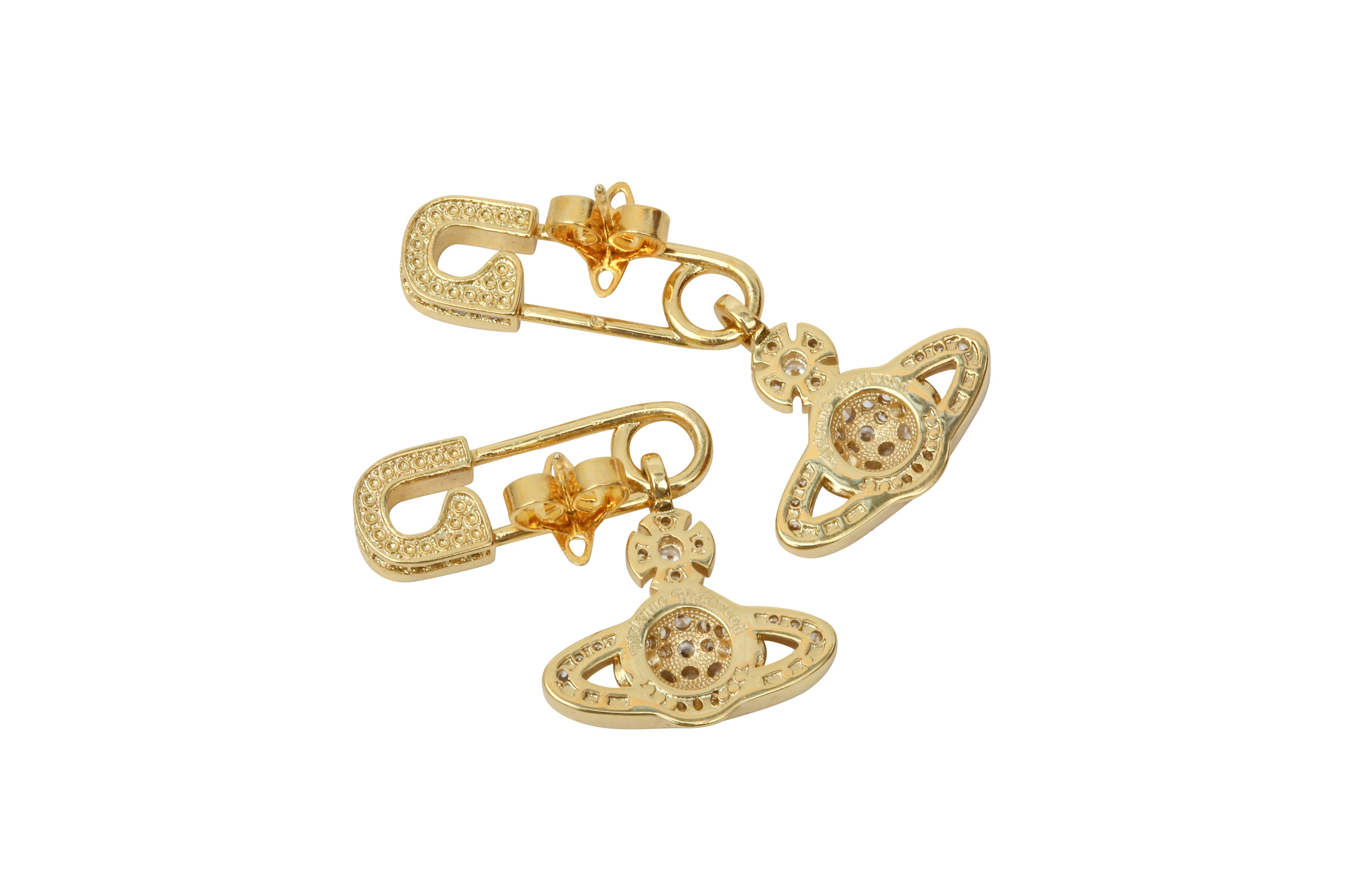 Lot 340 - Vivienne Westwood Crystal Safety Pin Orb