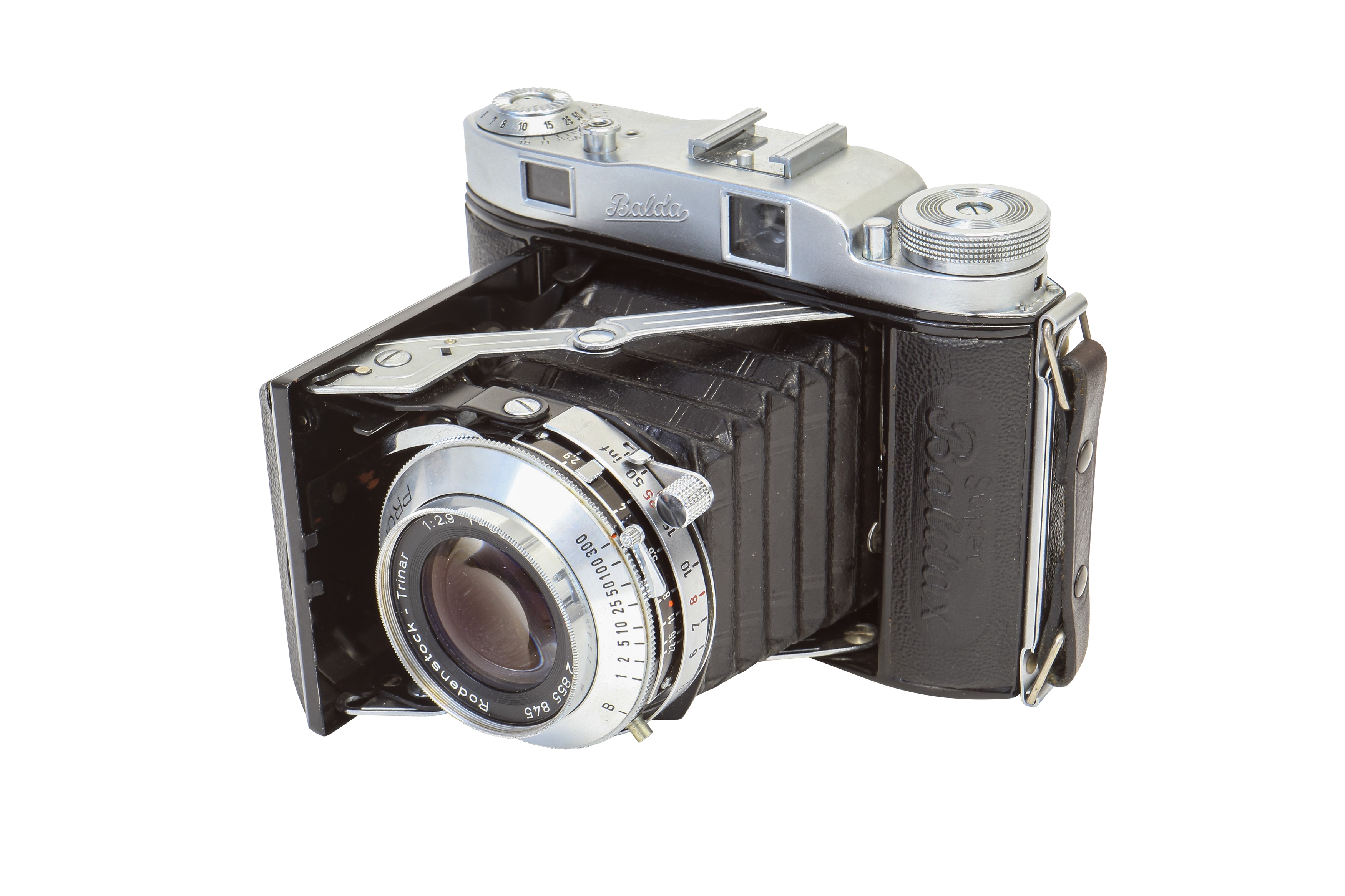 Lot 436 - A 6x6 Super Baldax Camera. / Three Kodak