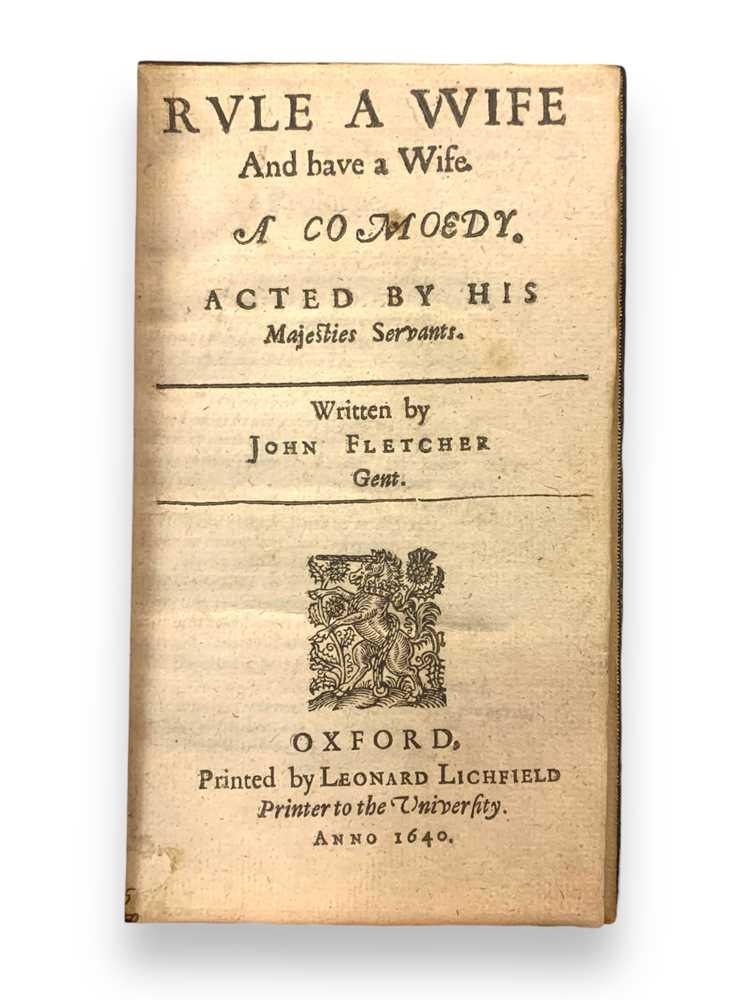 Lot 208 - Fletcher (John) Rule A Wife And have a Wife.