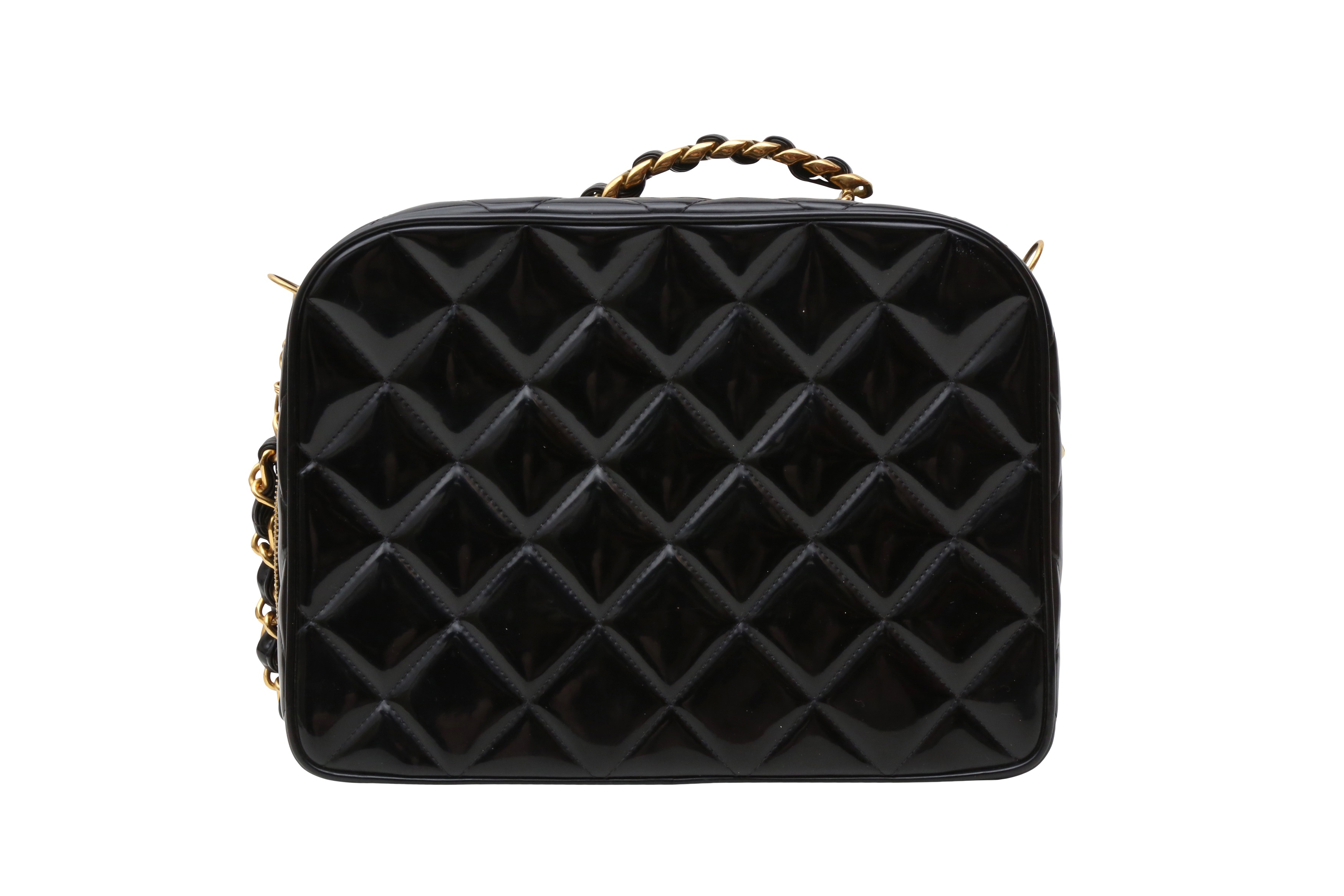 Lot 444 - Chanel Black Timeless Quilted Lunch Box Bag