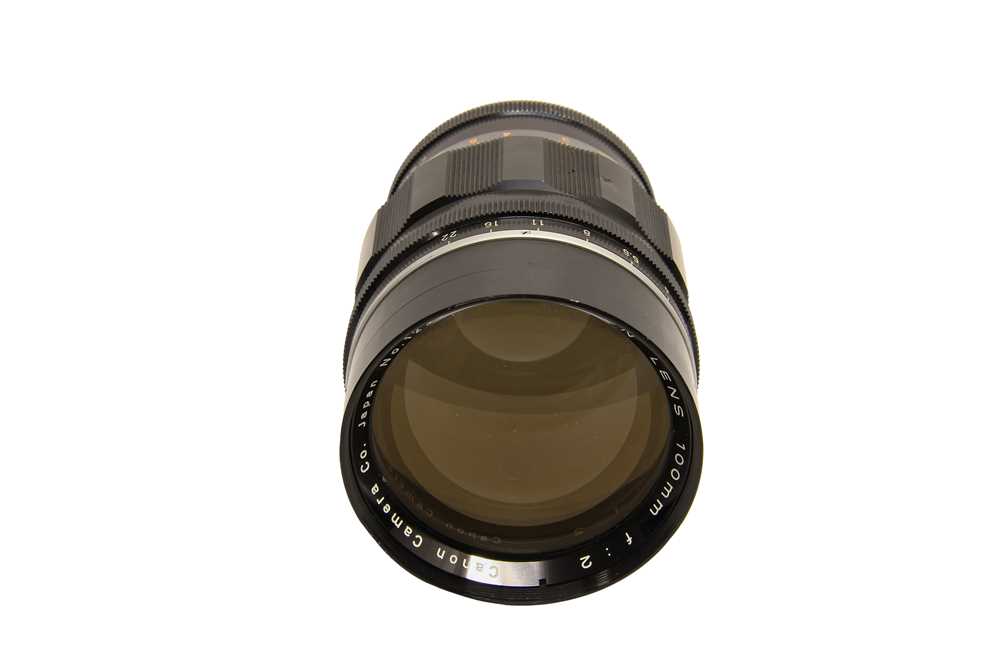 Lot 296 - Canon 100mm f2 M39 Lens.