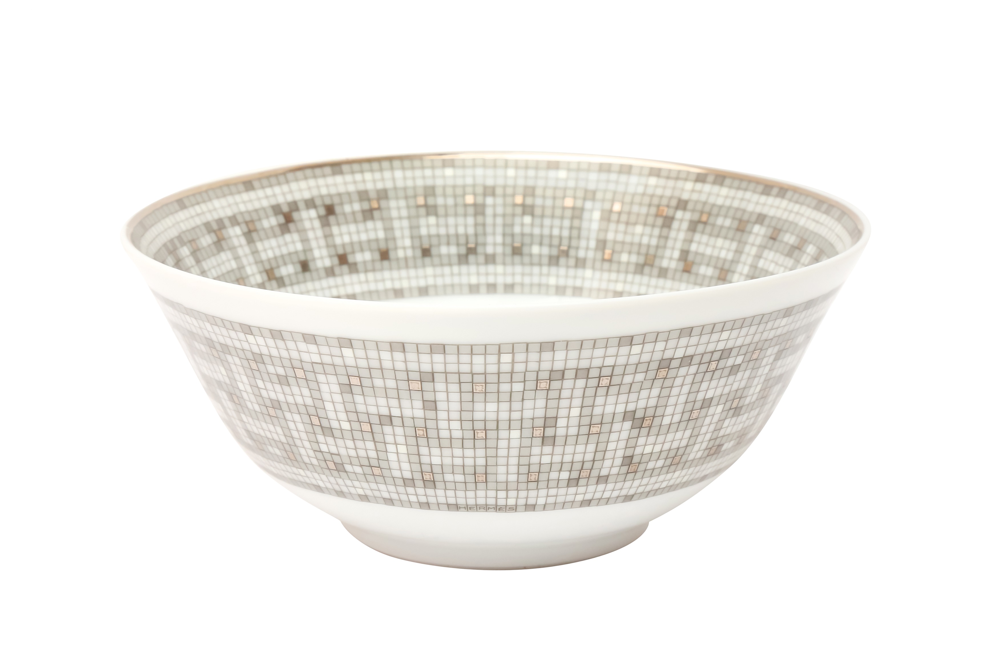 Lot 56 - Hermes ‘Mosaique Au 24 Platinum’ Rice Bowls