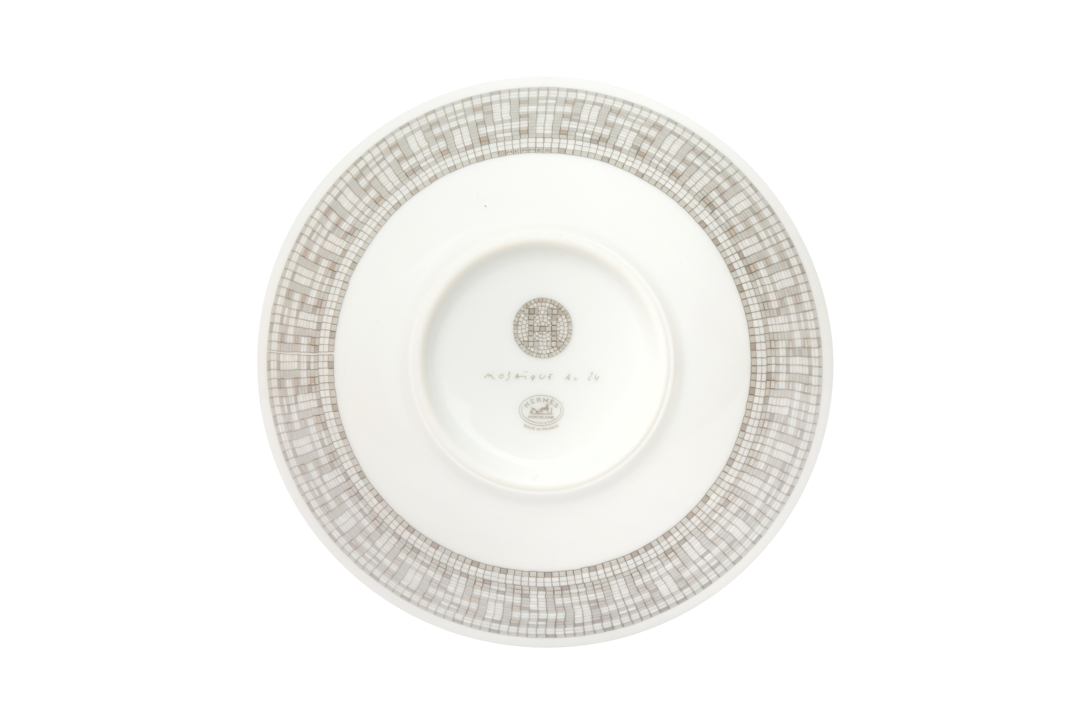 Lot 61 - Hermes ‘Mosaique Au 24 Platinum’ Rice Bowls