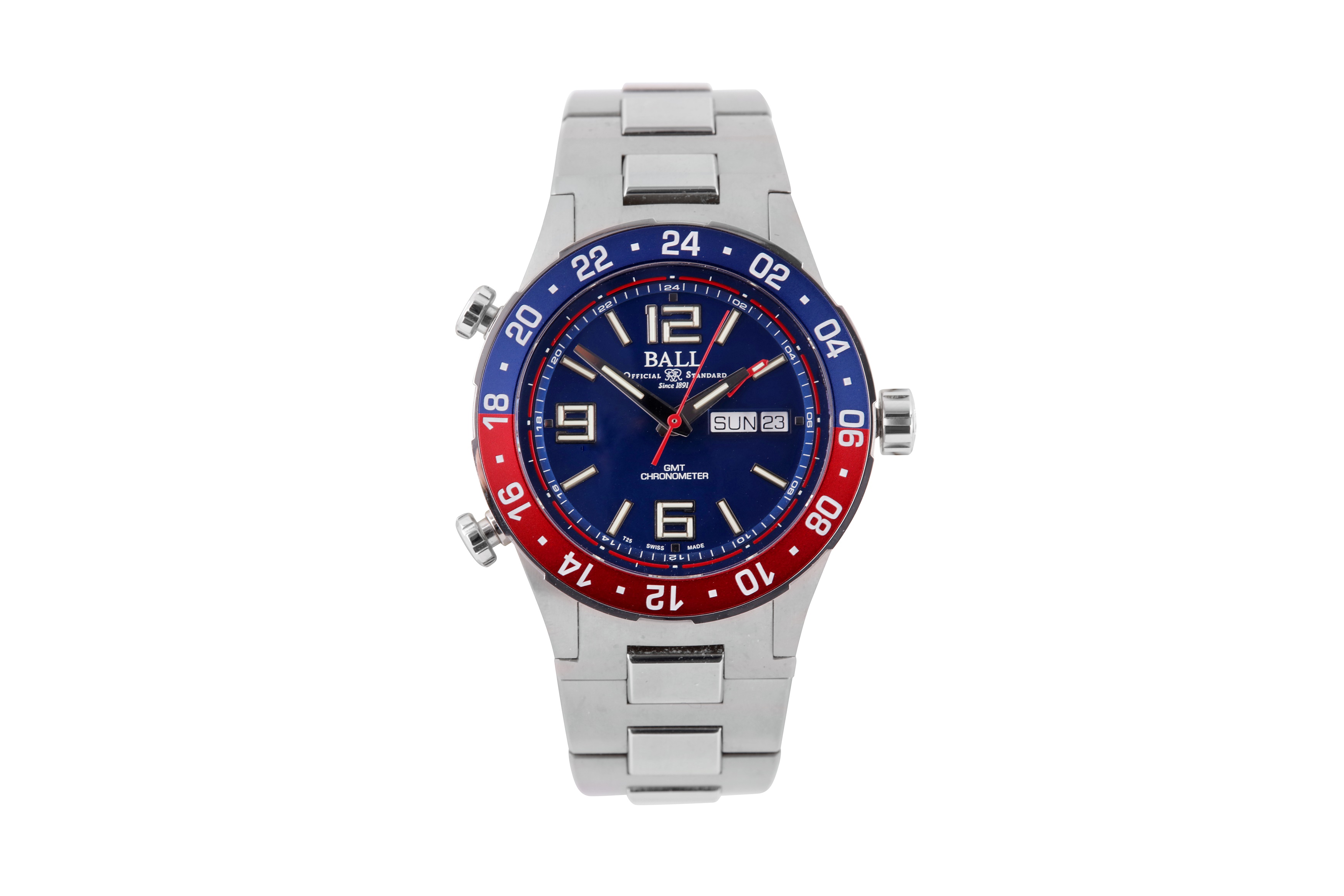 Lot 383 - BALL. ROADMASTER MARINE GMT WATCH LIMITED