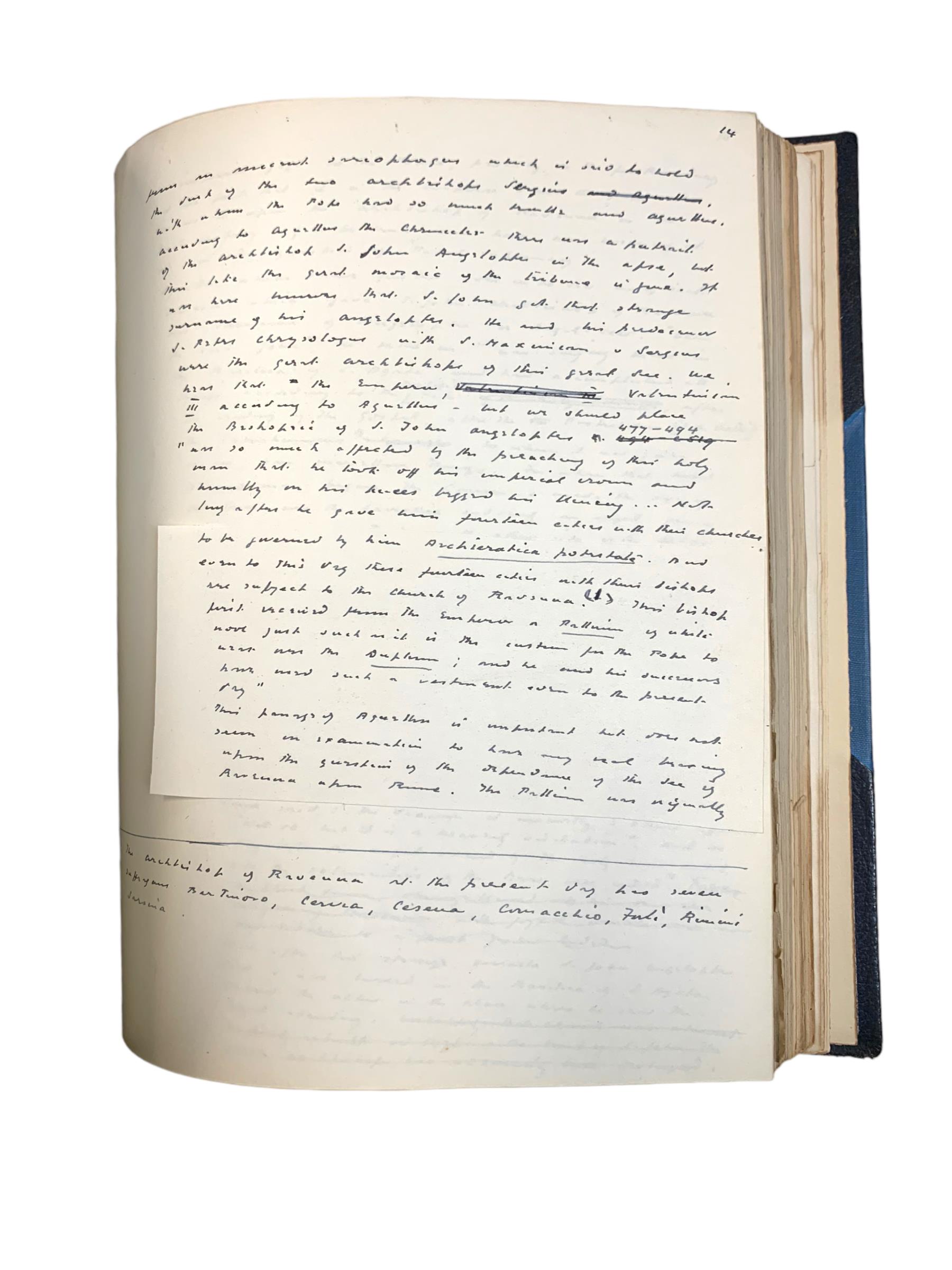 Lot 42 - Edward Hutton, Manuscript draft of ‘Ravenna: