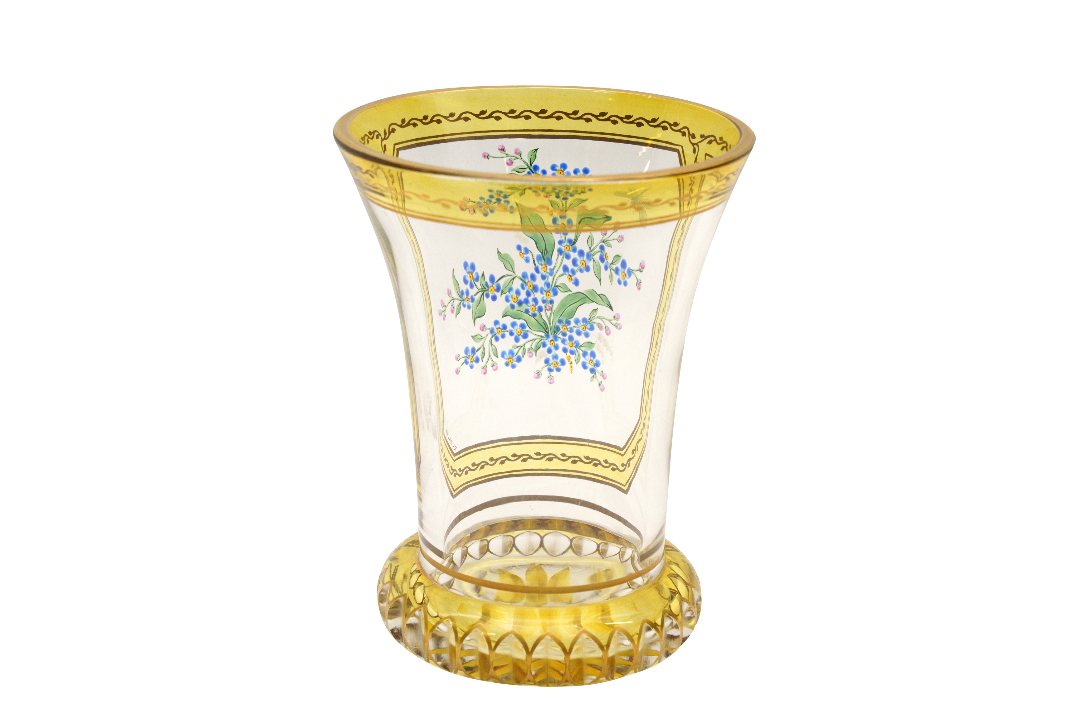 Lot 145 - A VIENNA, AUSTRIA GLASS RANFT BEAKER PAINTED