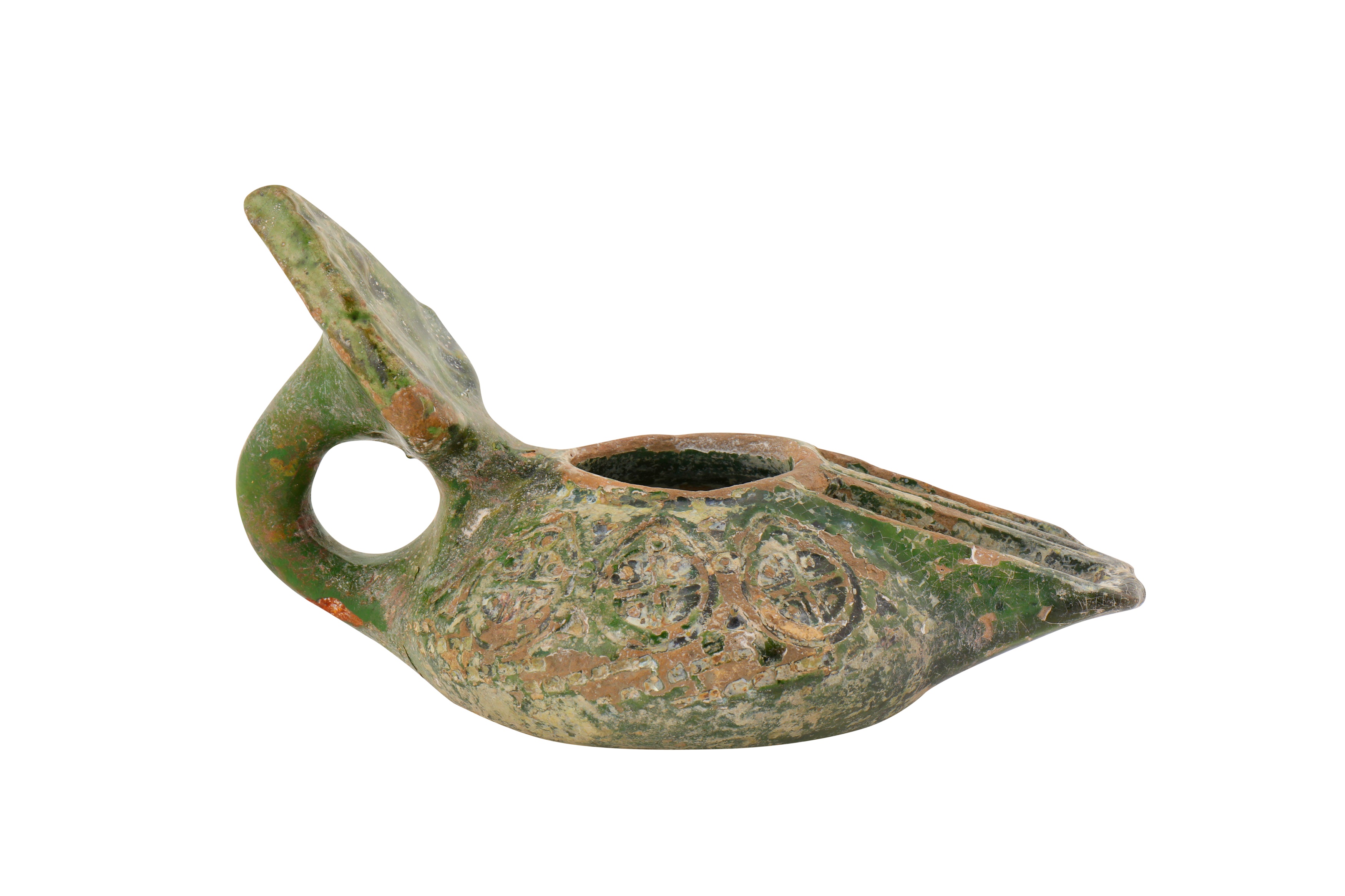 Lot 33 - A RARE 8TH-9TH CENTURY SYRIAN UMAYYAD GREEN