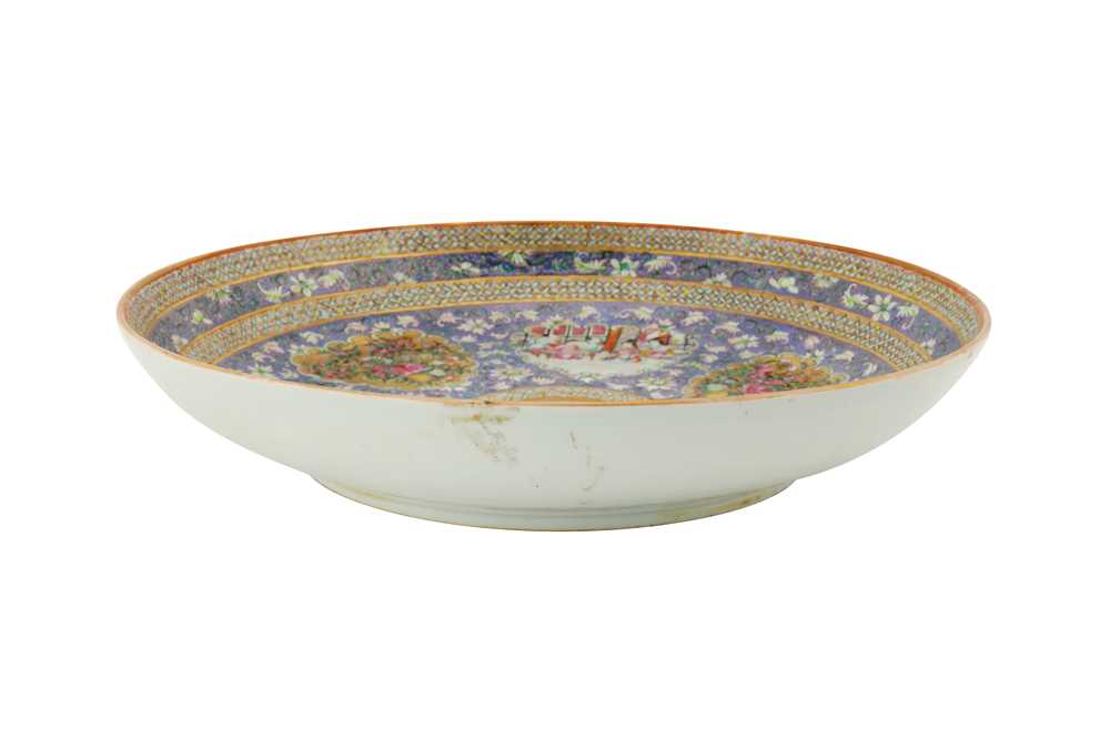 Lot 12 - A LARGE BOWL AND DISH FROM THE ZILL AL-SULTAN