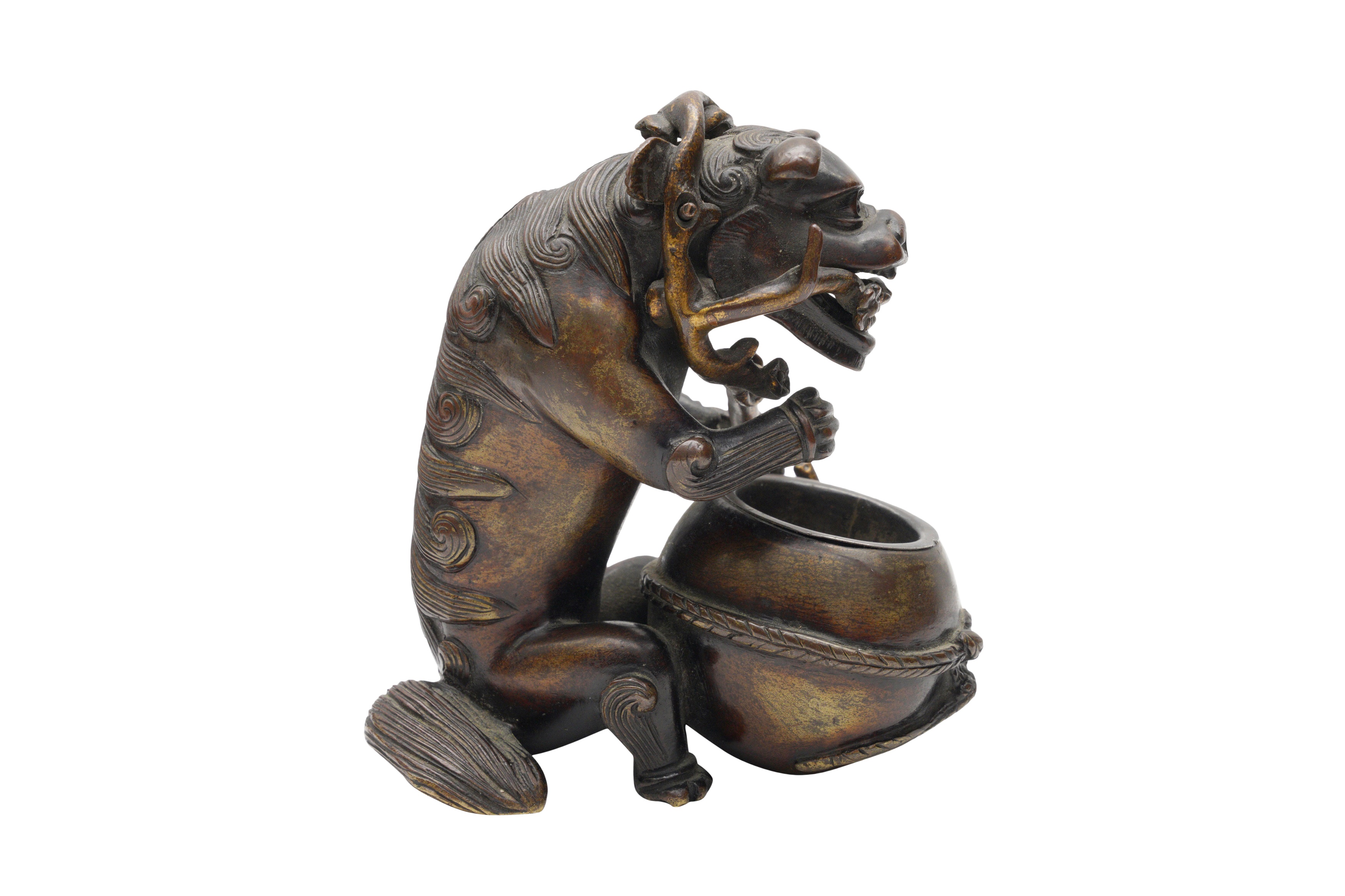Lot 254 - AN EDMOND ENOT JAPANESE STYLE BRONZE FIGURE