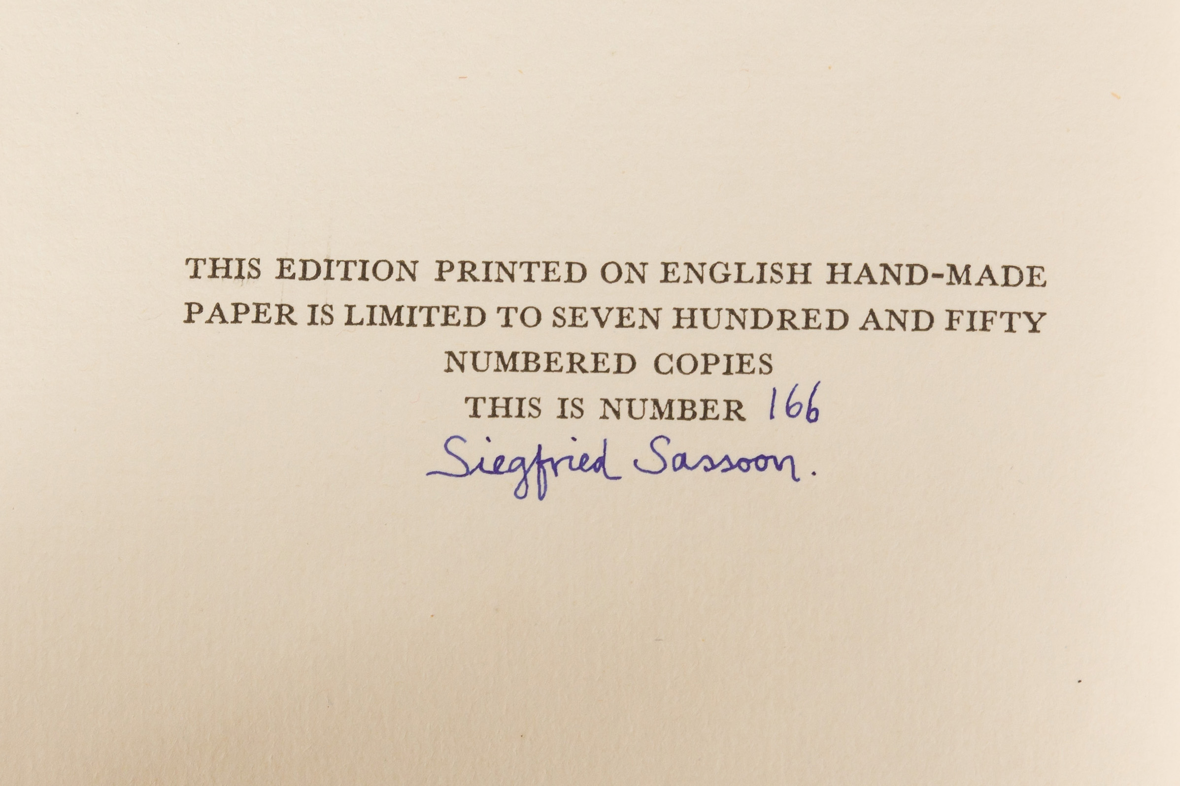 Lot 158 - Sassoon (Siegfried) [The Sherston Trilogy]