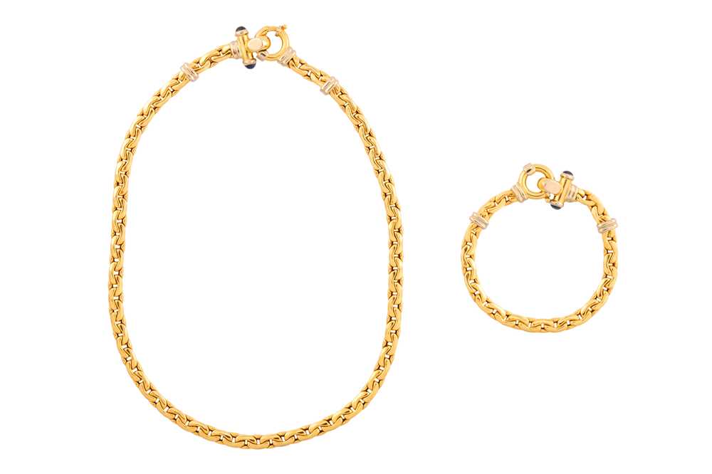 Lot 238 - A. RUBEGA Ι A FANCY-LINK NECKLACE AND