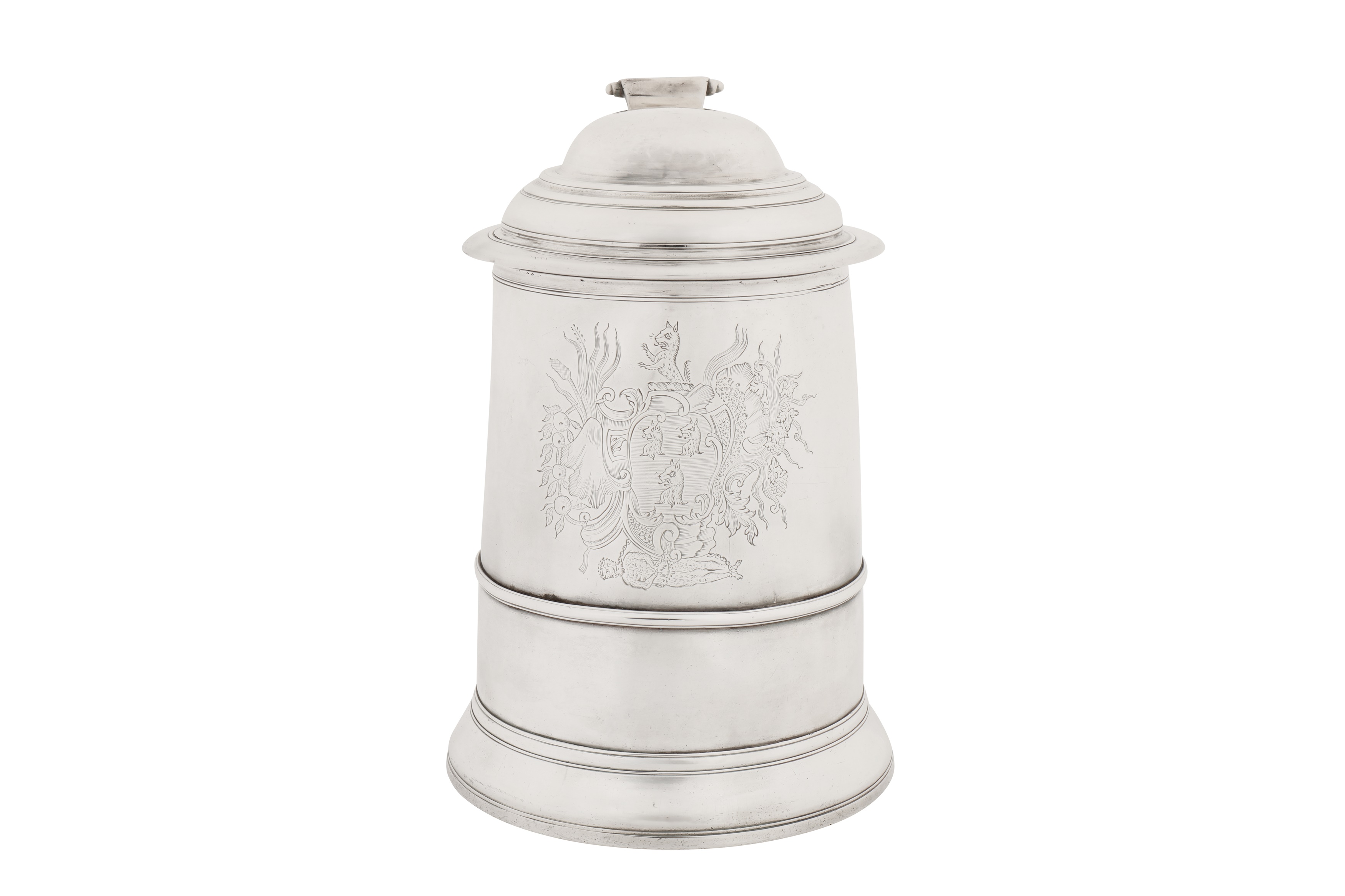 Lot 378 - A George II provincial sterling silver quart