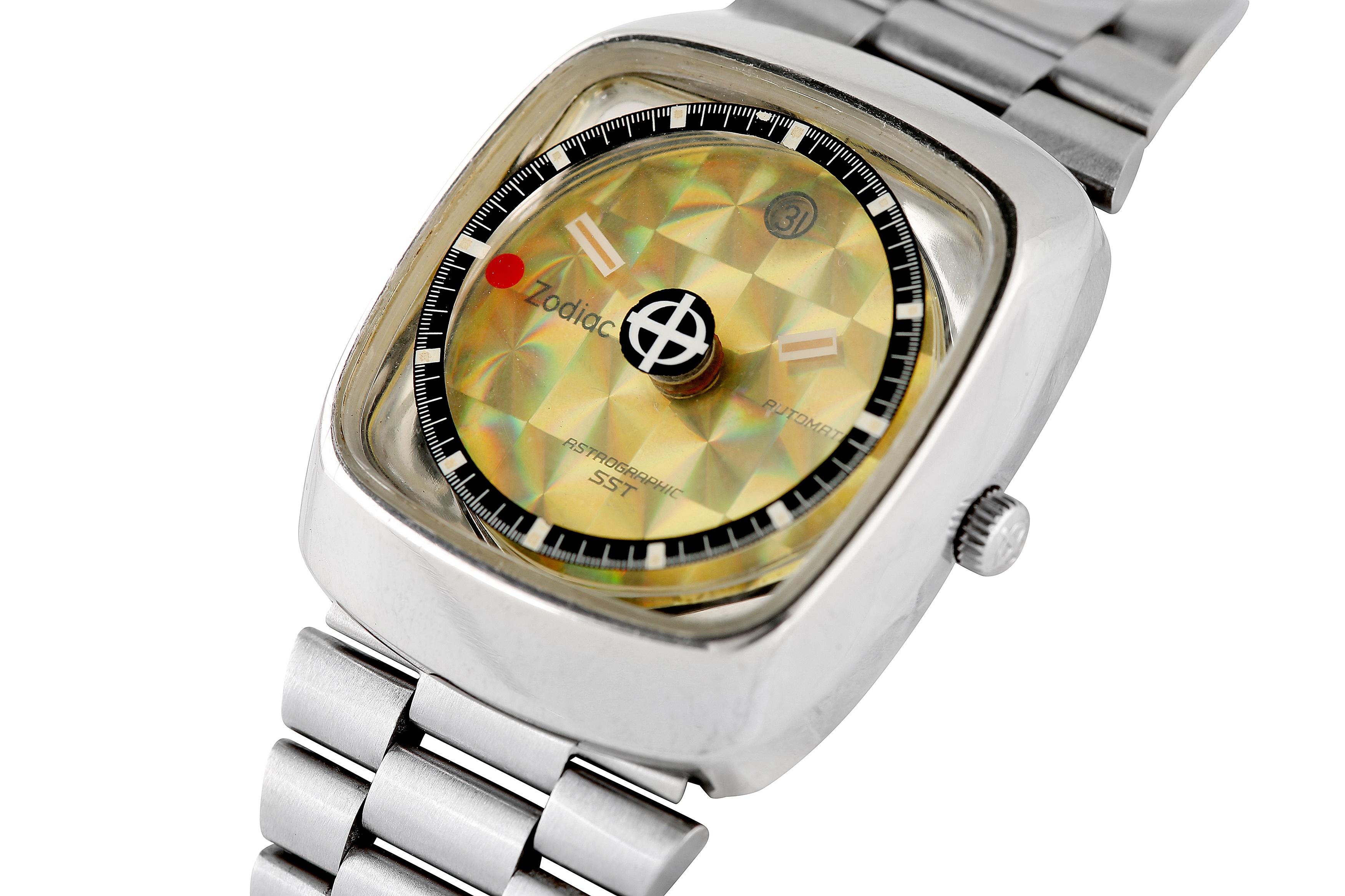 Lot 424 - ZODIAC ASTROGRAPHIC MYSTERY DIAL BRACELET